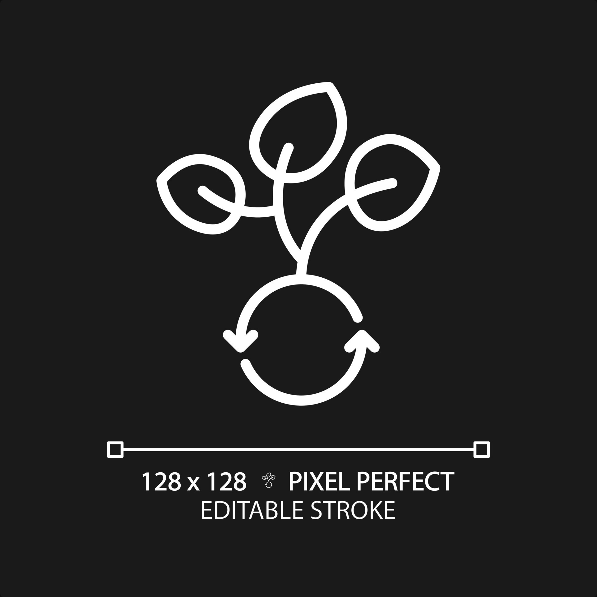 Regenerative agriculture white linear icon for dark theme. Sustainable ... Regenerative agriculture white linear icon for dark theme. Sustainable ...