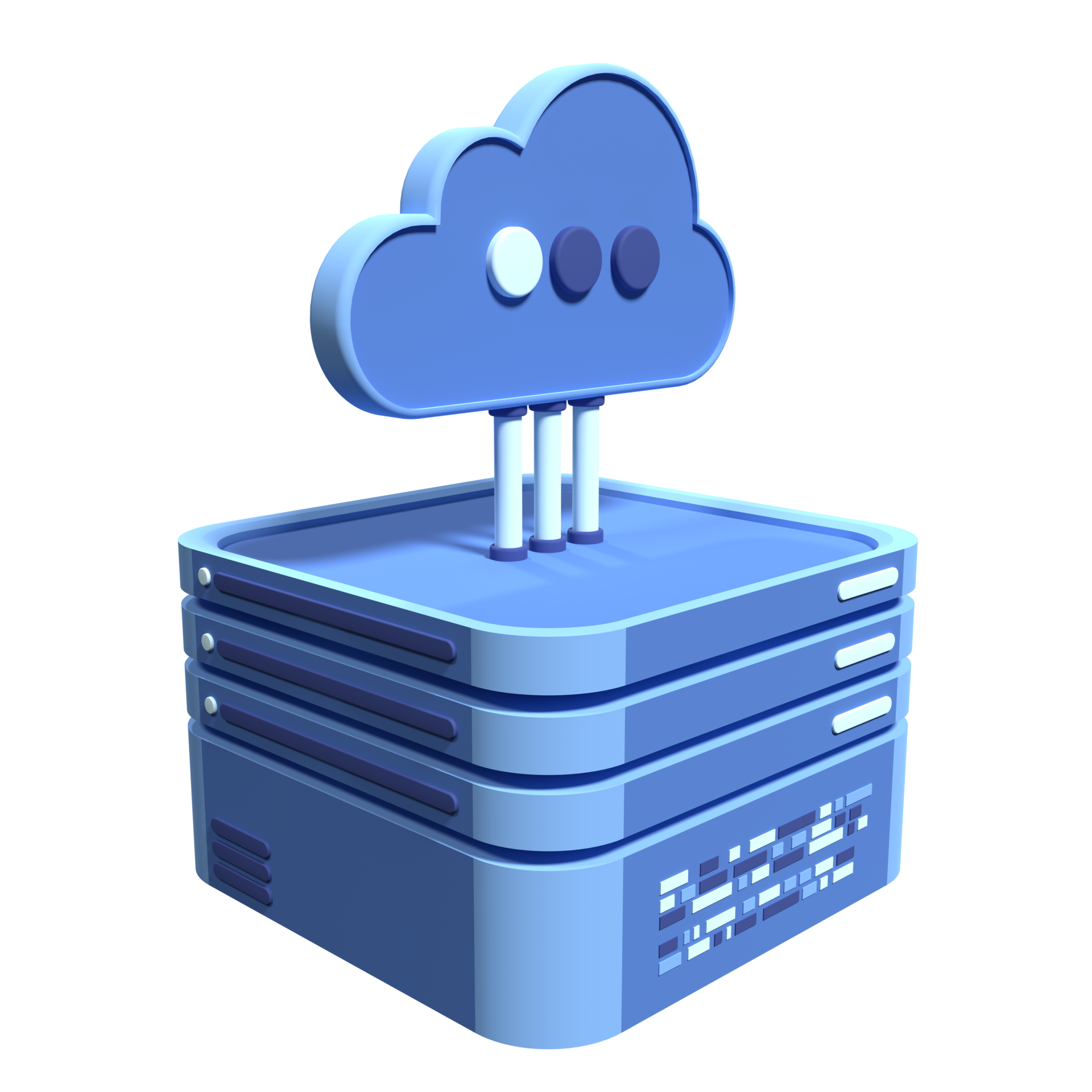 Nube Informática Tecnología Nube Datos Centrar Con Hospedaje Servidor Nube Servicio 3d