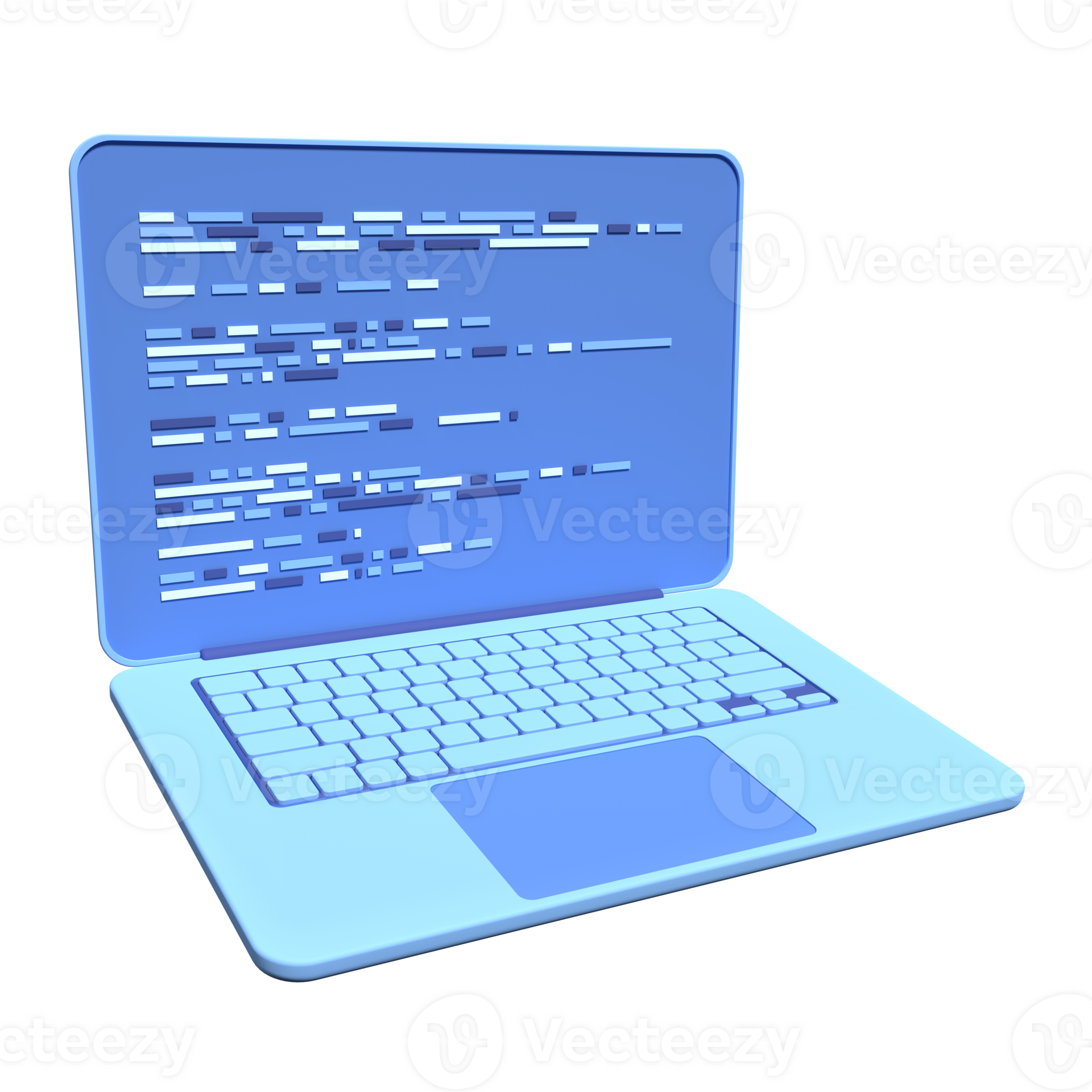 3d Laptop And Program Code Development Web Coding Concept Coding 