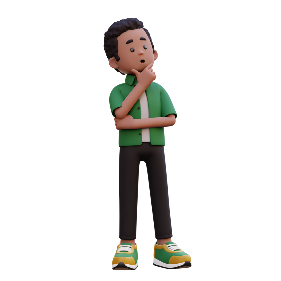3d Male Character Thinking 24785852 Png