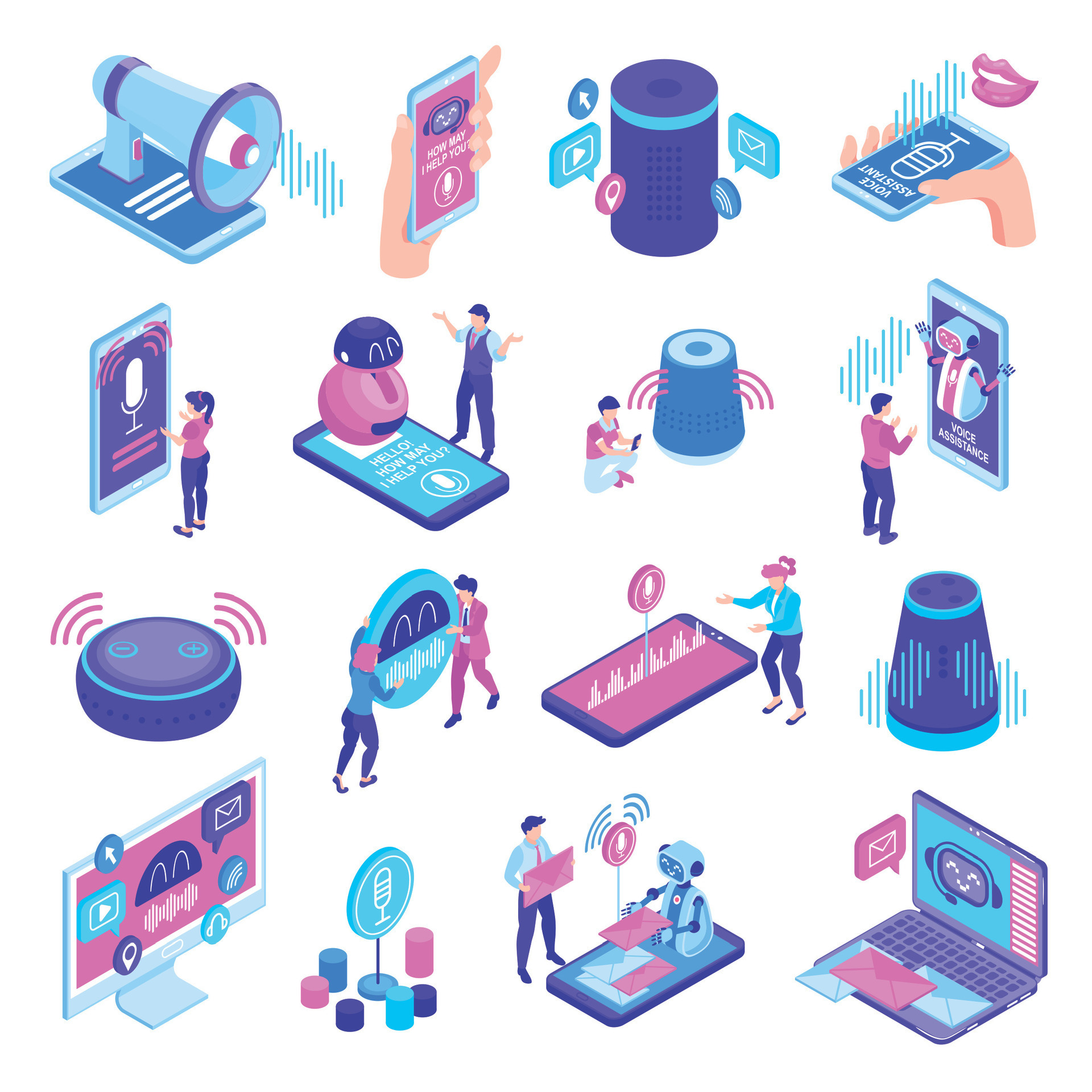 Voice Assistant Isometric Set 24788948 Vector Art at Vecteezy Voice Assistant Isometric Set 24788948 Vector Art at Vecteezy
