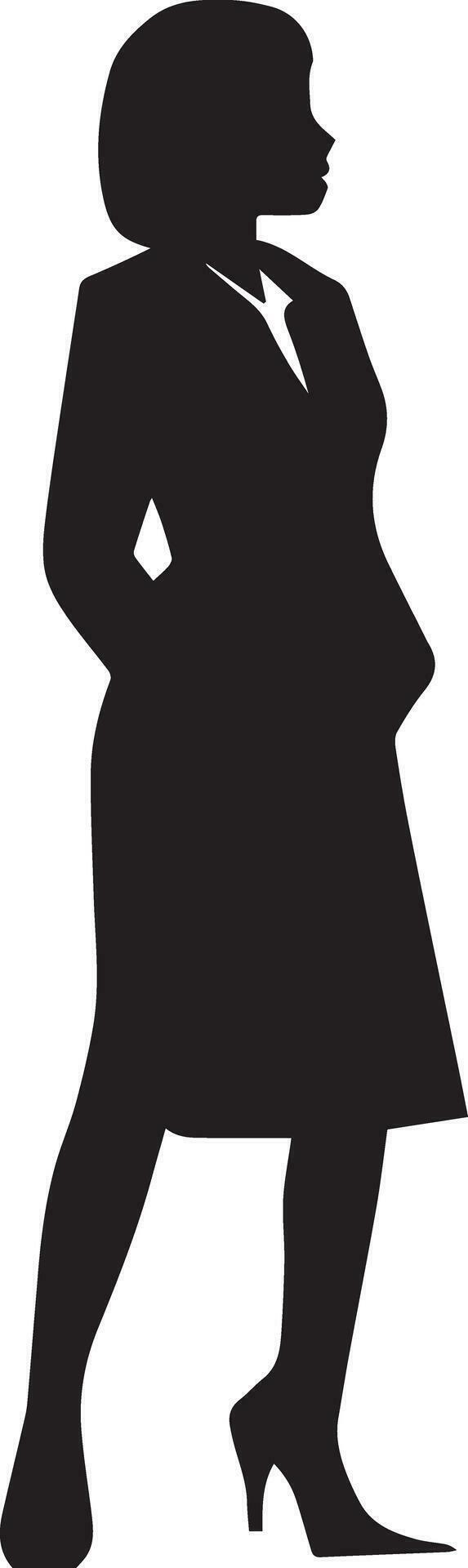 A Business Women Vector Silhouette Illustration 24790228 Vector Art at ...