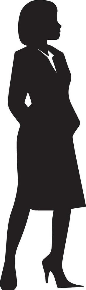 A Business Women Vector Silhouette Illustration 24790228 Vector Art at ...