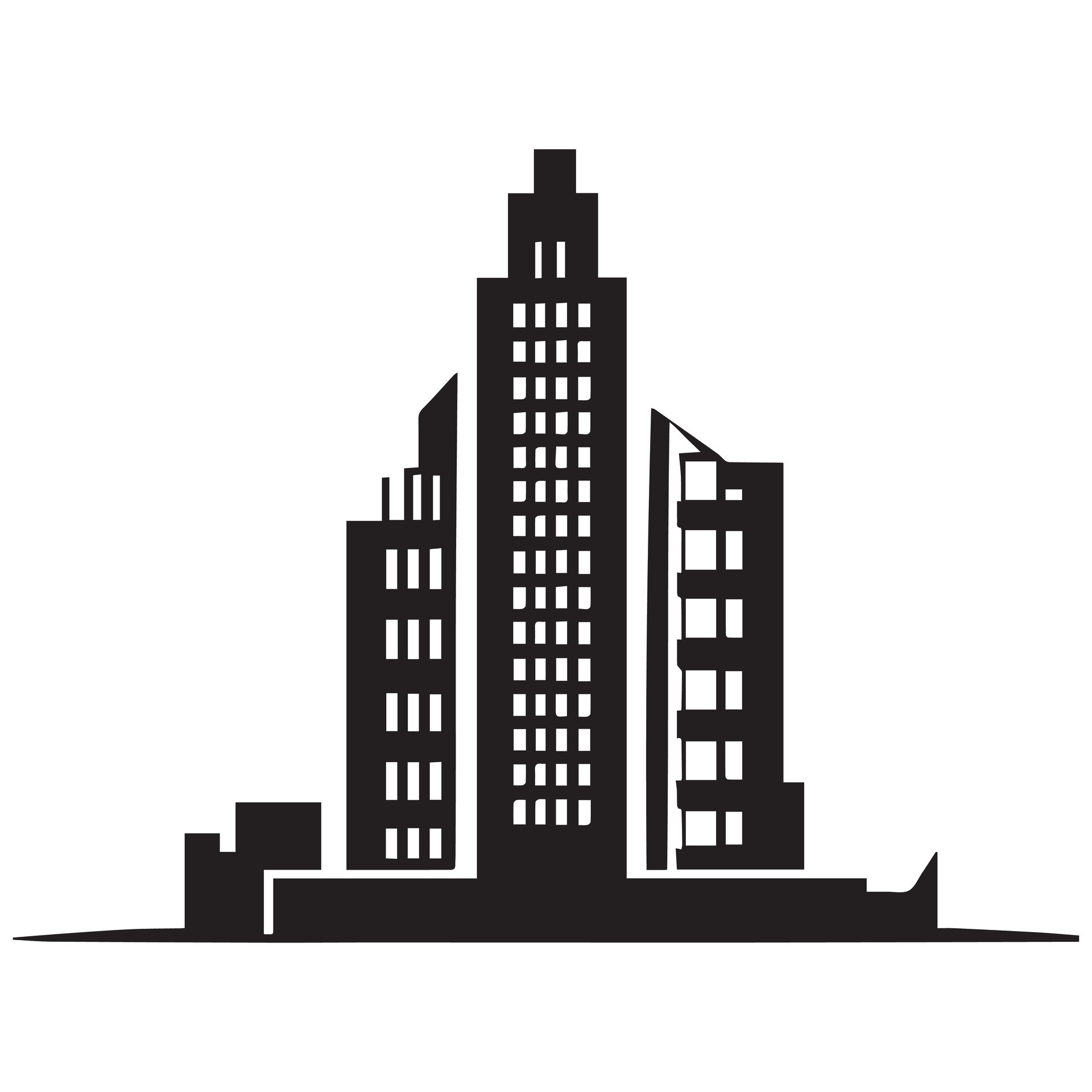 Tall Building Vector Silhouette 24790464 Vector Art at Vecteezy