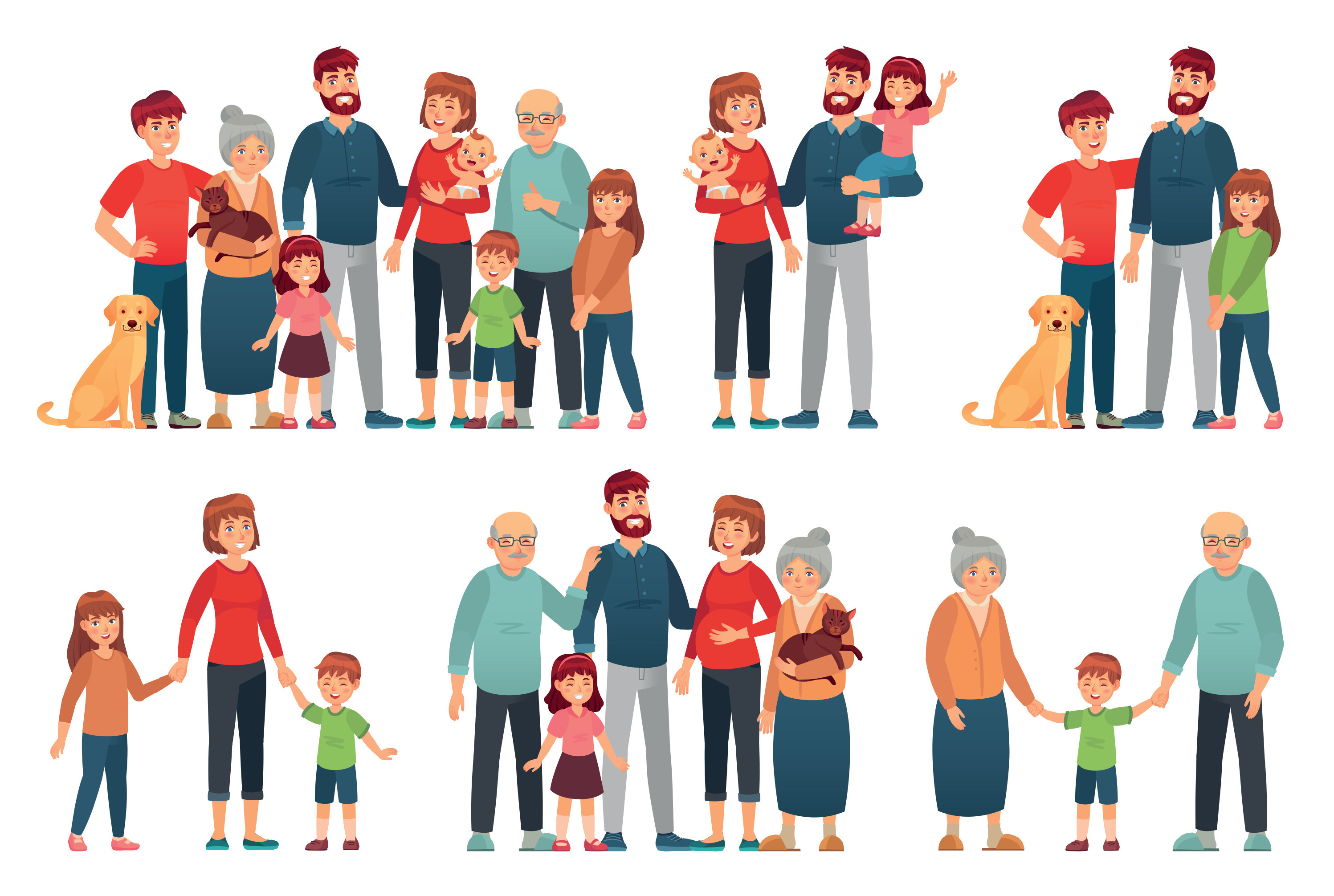 Big Family Picture Cartoon