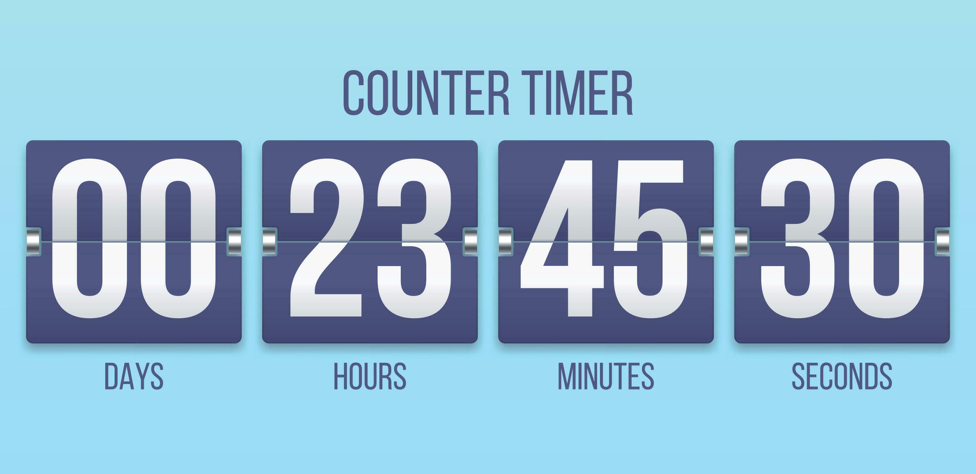 Flip Clock Timer Countdown Counter Days Counting Hours And Minutes Numbers Flipclock Timers