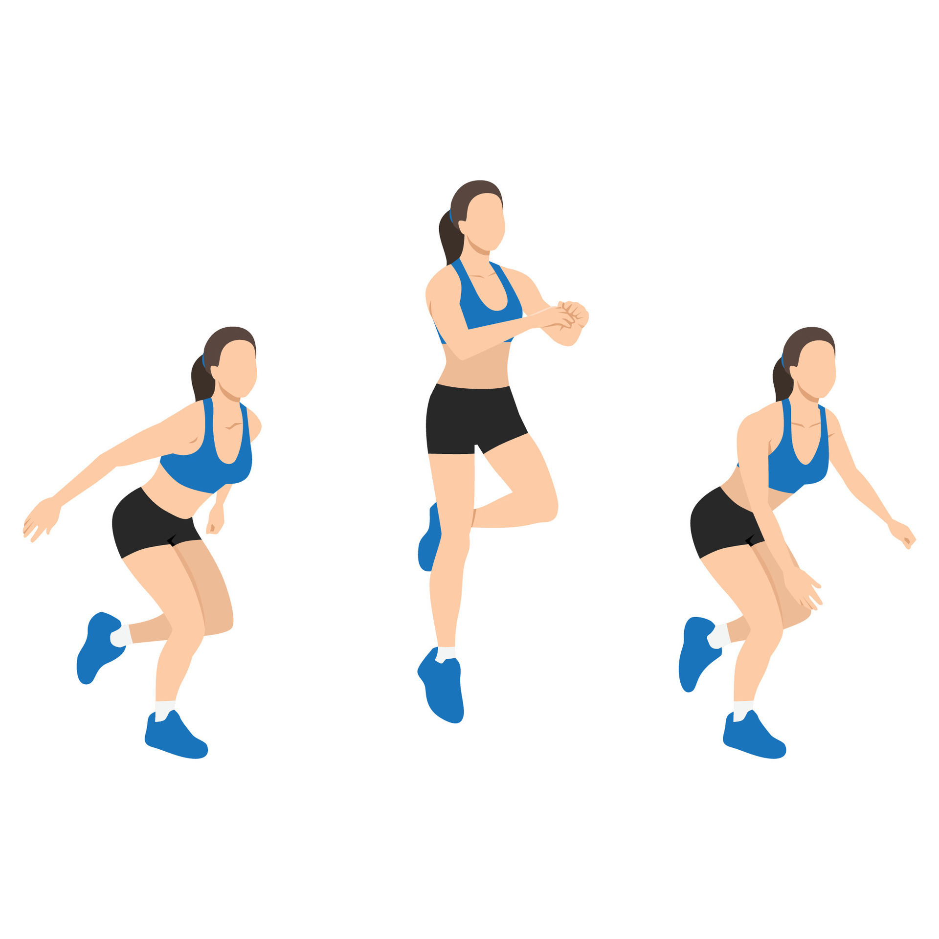 Woman doing single or one leg hops or jumps exercise. 24792880 Vector ... Woman doing single or one leg hops or jumps exercise. 24792880 Vector ...