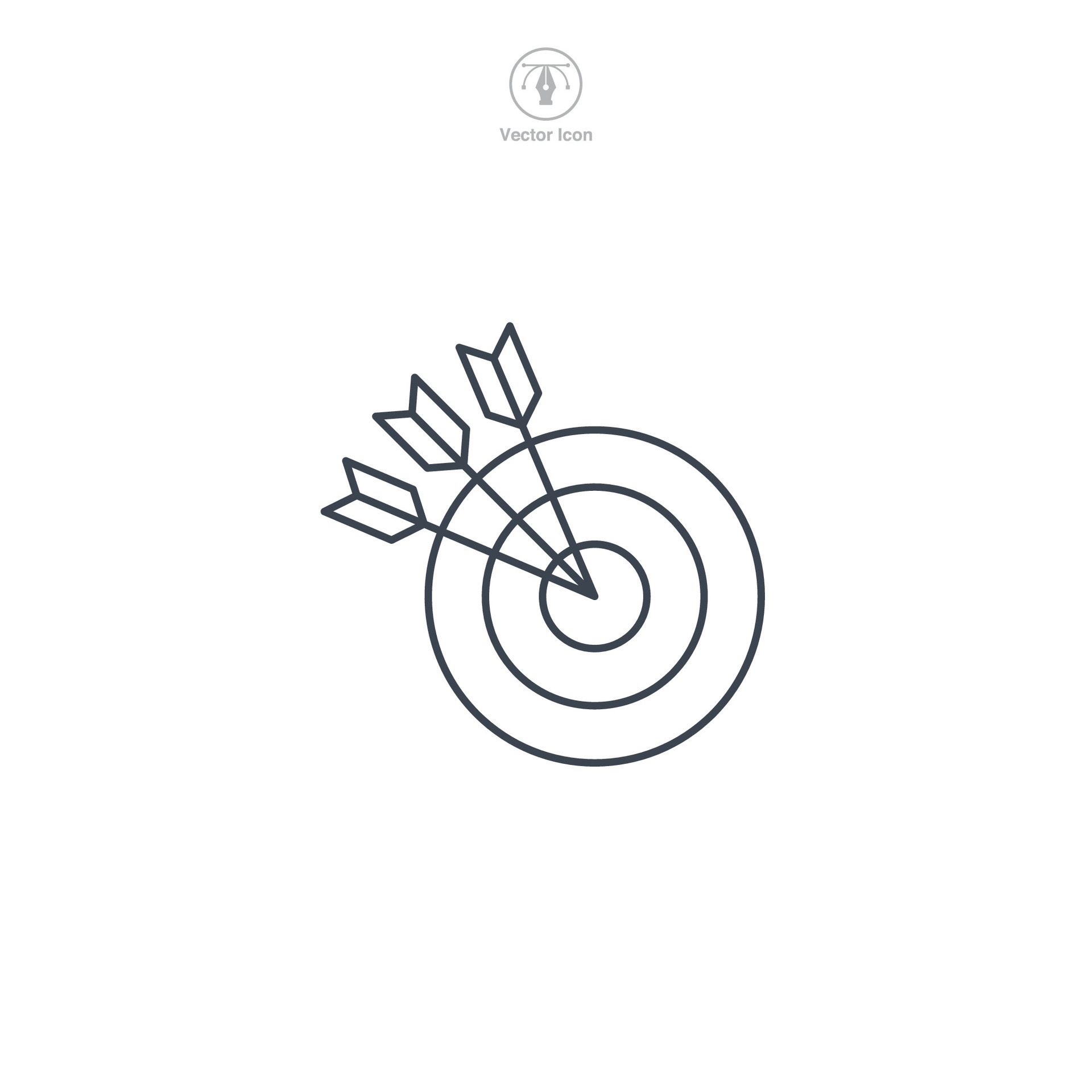 Target or Bullseye icon. A focused and impactful vector illustration of ...