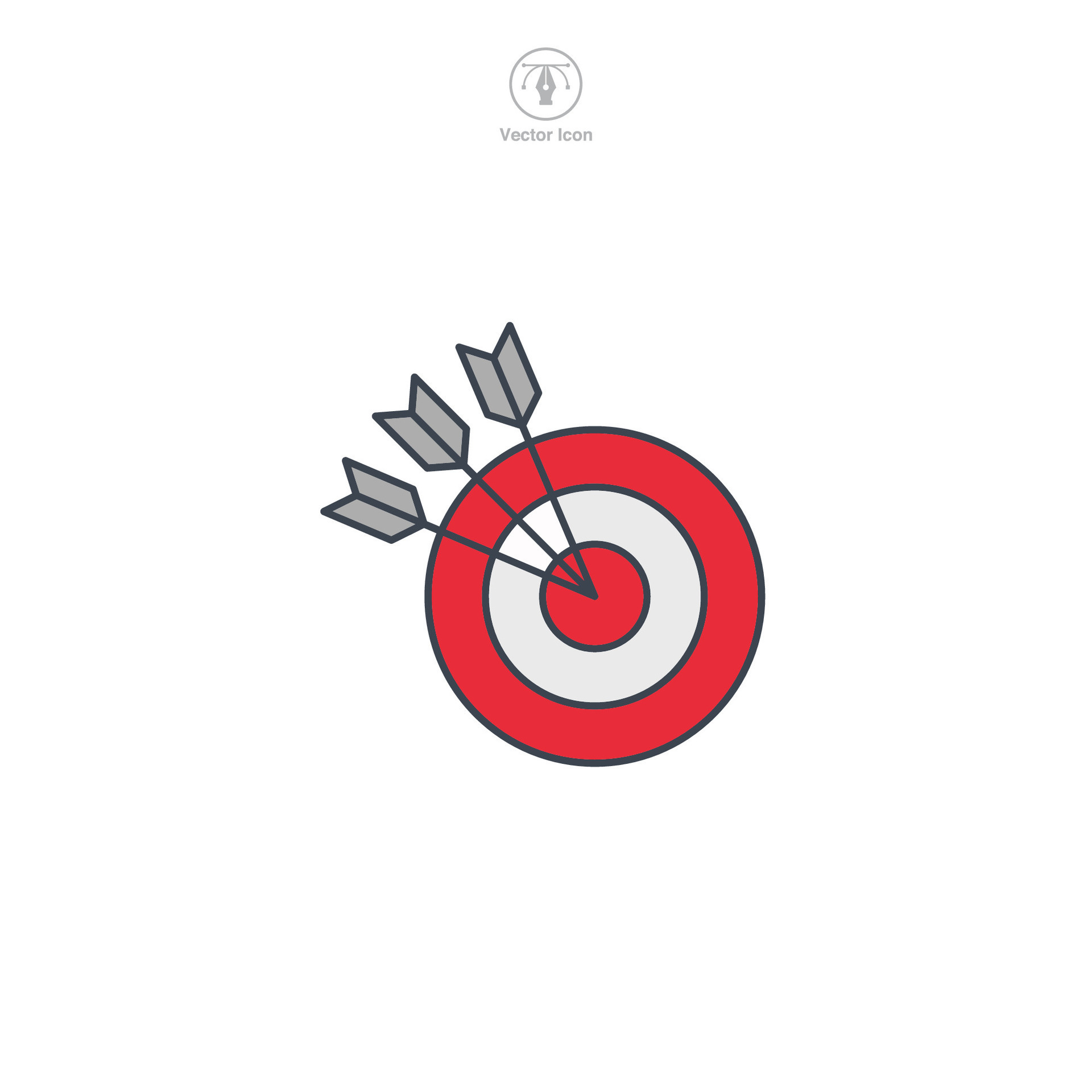 Target or Bullseye icon. A focused and impactful vector illustration of ...