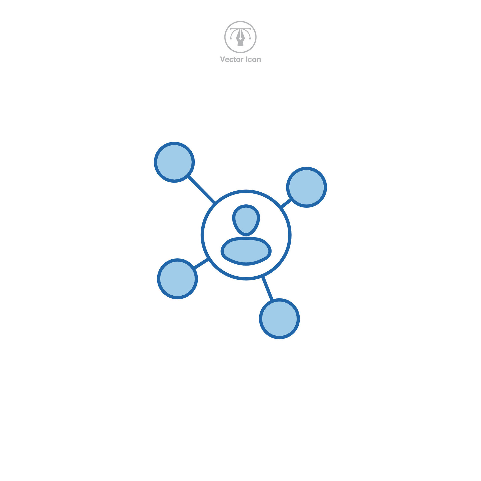 Network Icon A Dynamic And Interconnected Vector Illustration Of A Network Symbolizing