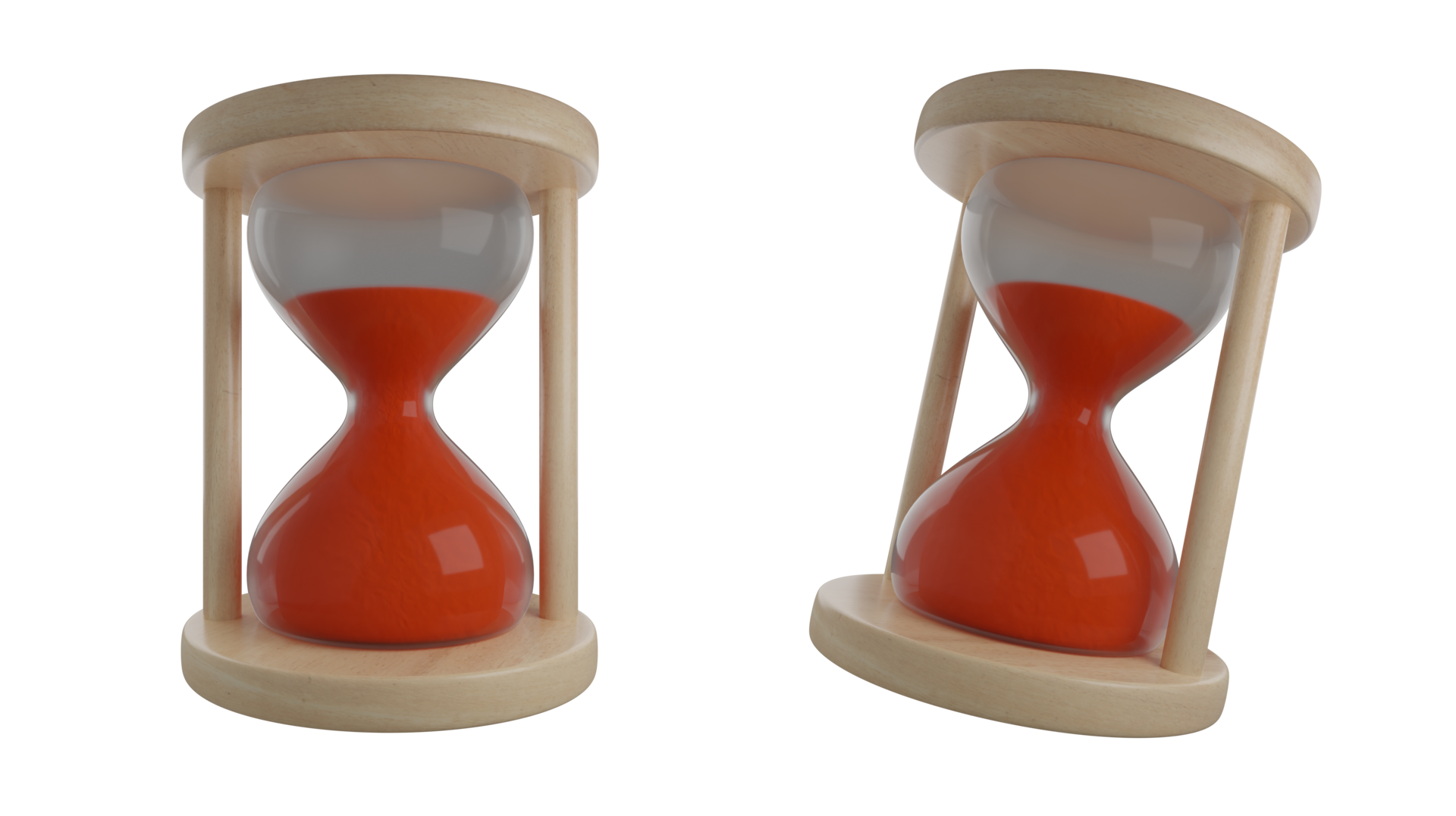Hourglass Timer 3d Object Set 24796540 Png