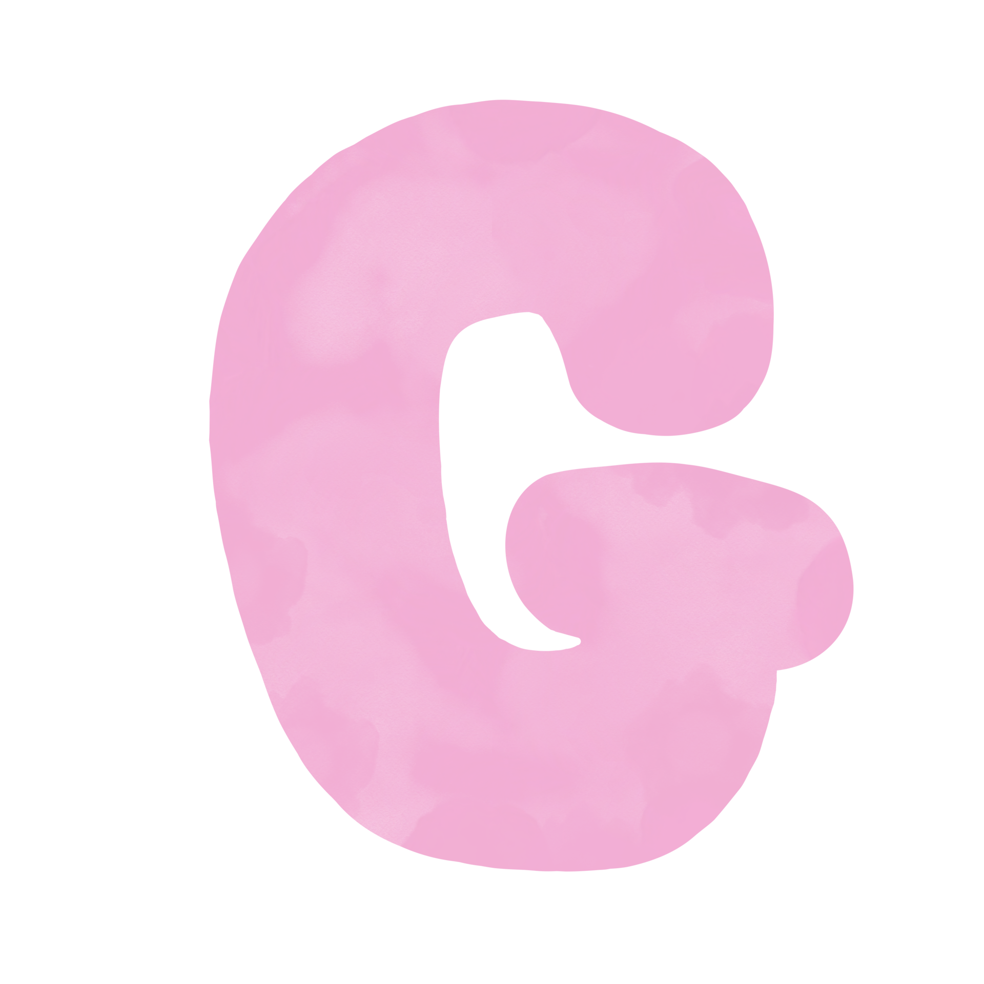 Letter G pink watercolor pattern, Hand drawn. 24796624 PNG