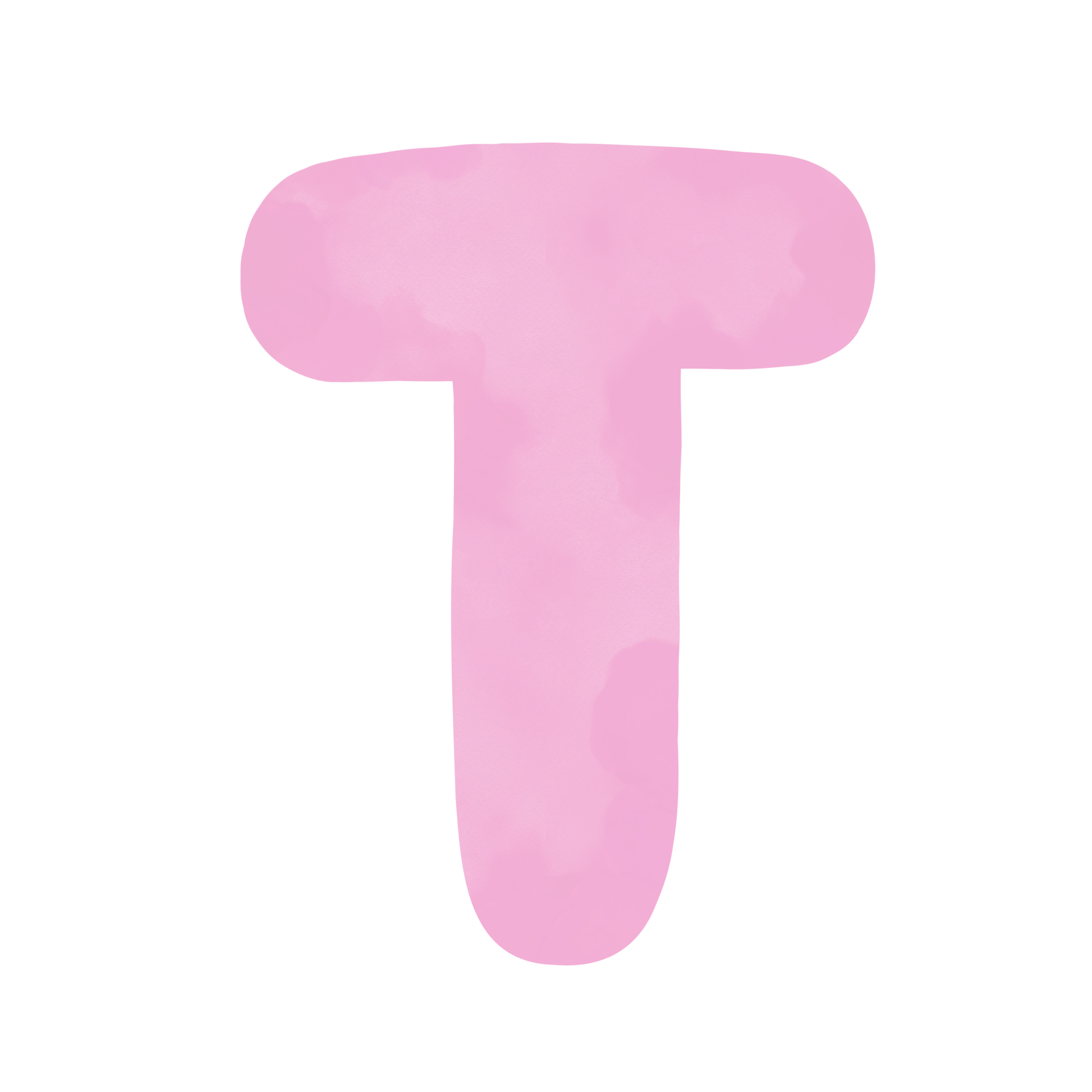 Letter T pink watercolor pattern, Hand drawn. 24796637 PNG