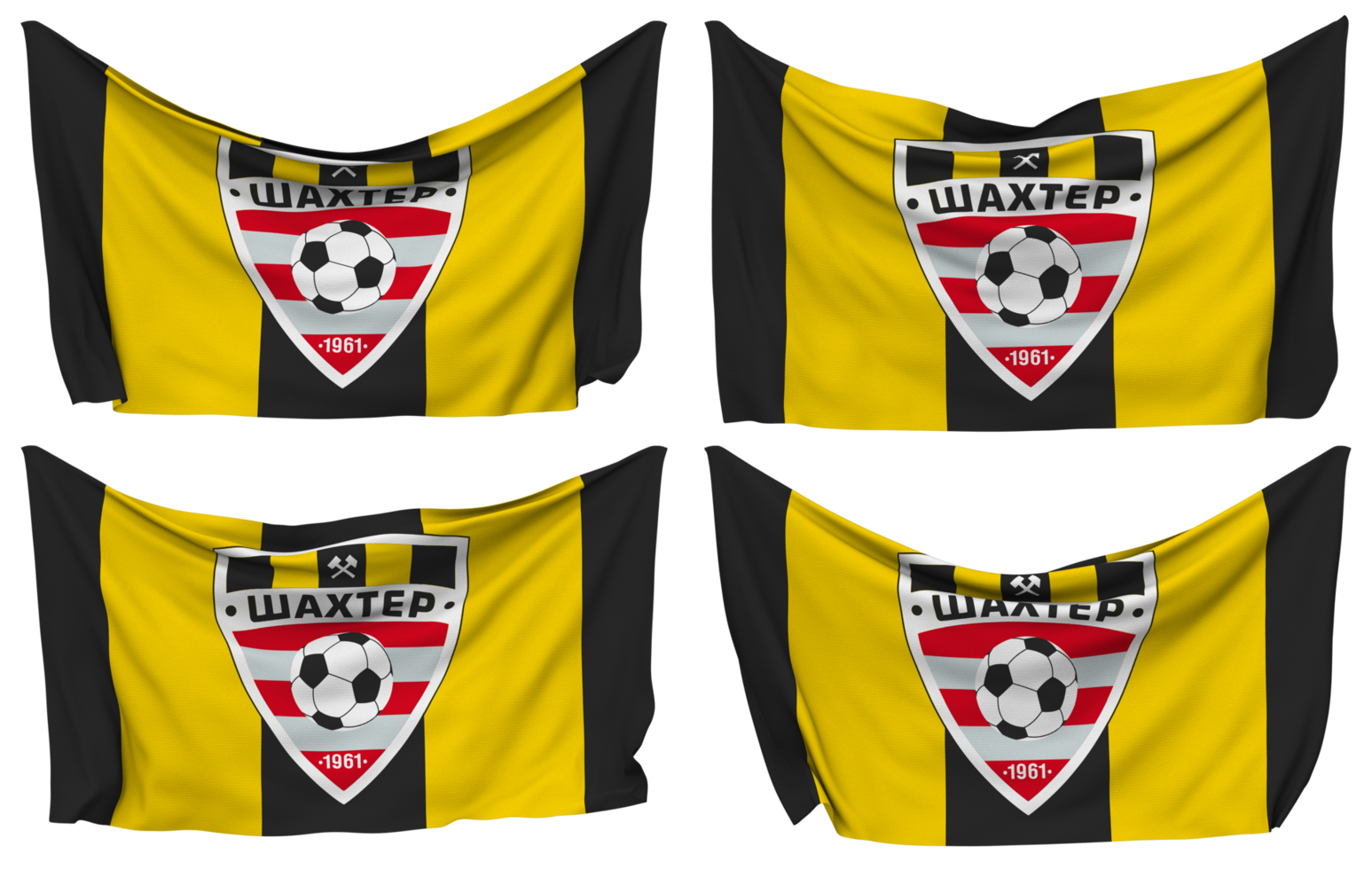 FC Shakhtyor Soligorsk Pinned Flag from Corners, Isolated with ...