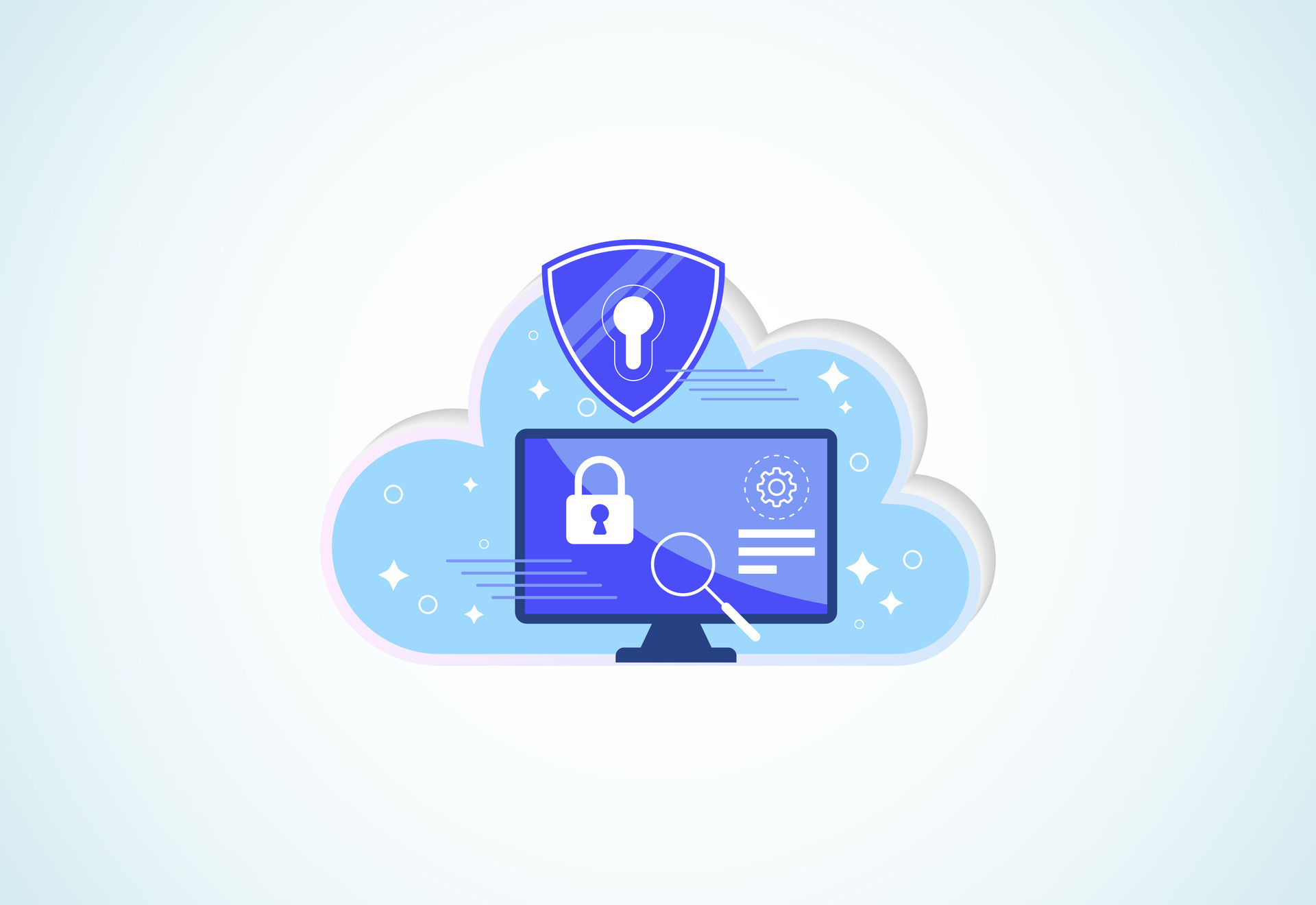 Cloud Computing Security Design Concept Online Security And Data