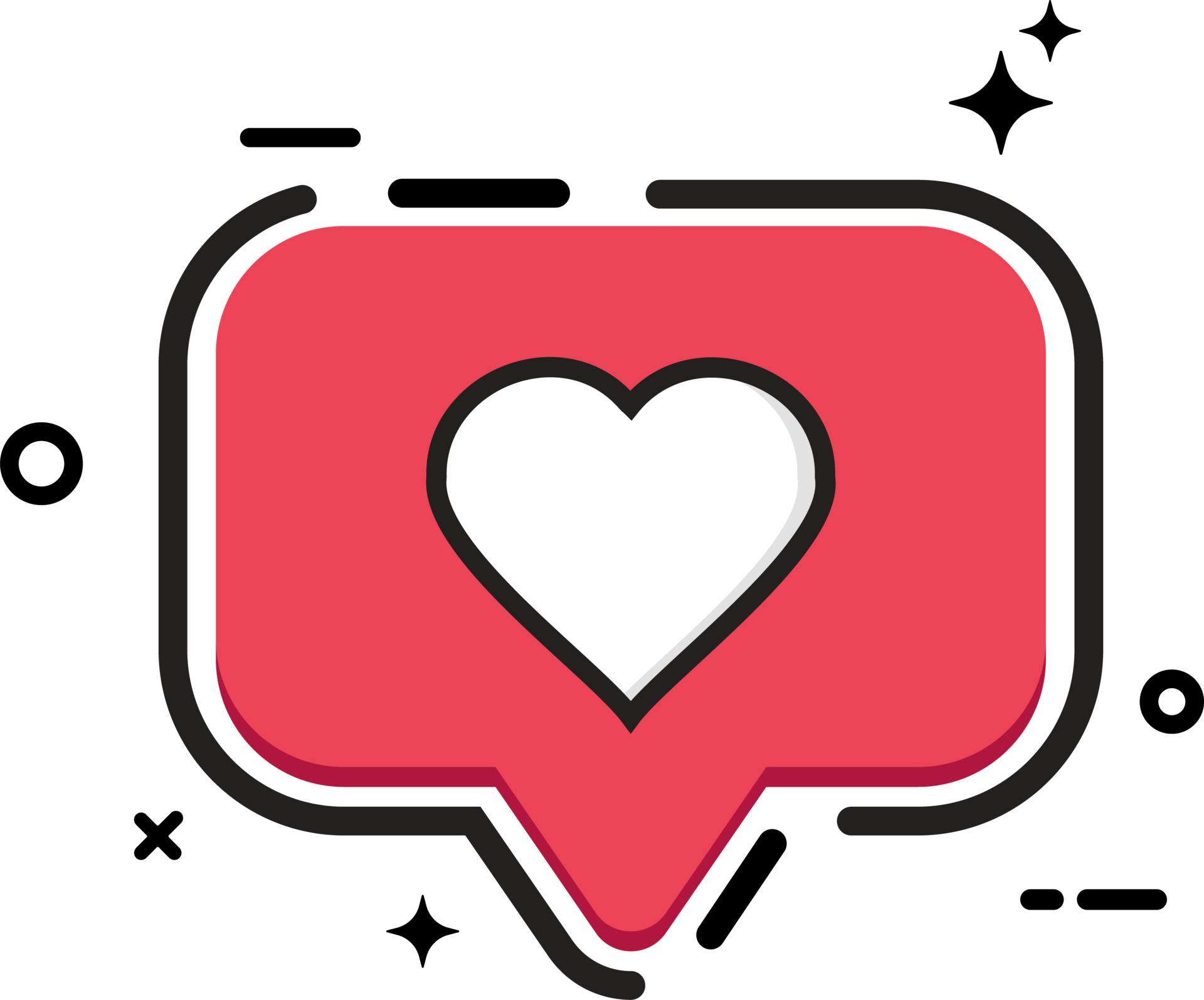 Social Button With A Love Icon Social Media Button With Red Color Stylish Red Color Flat
