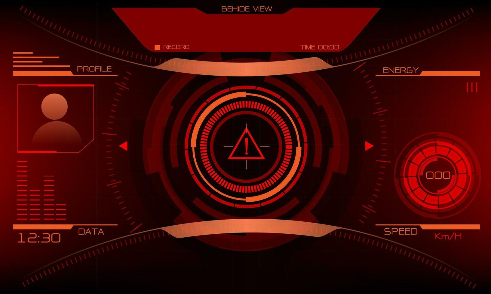 Hud Sci Fi Interface Screen Danger Warning View Design Virtual Reality