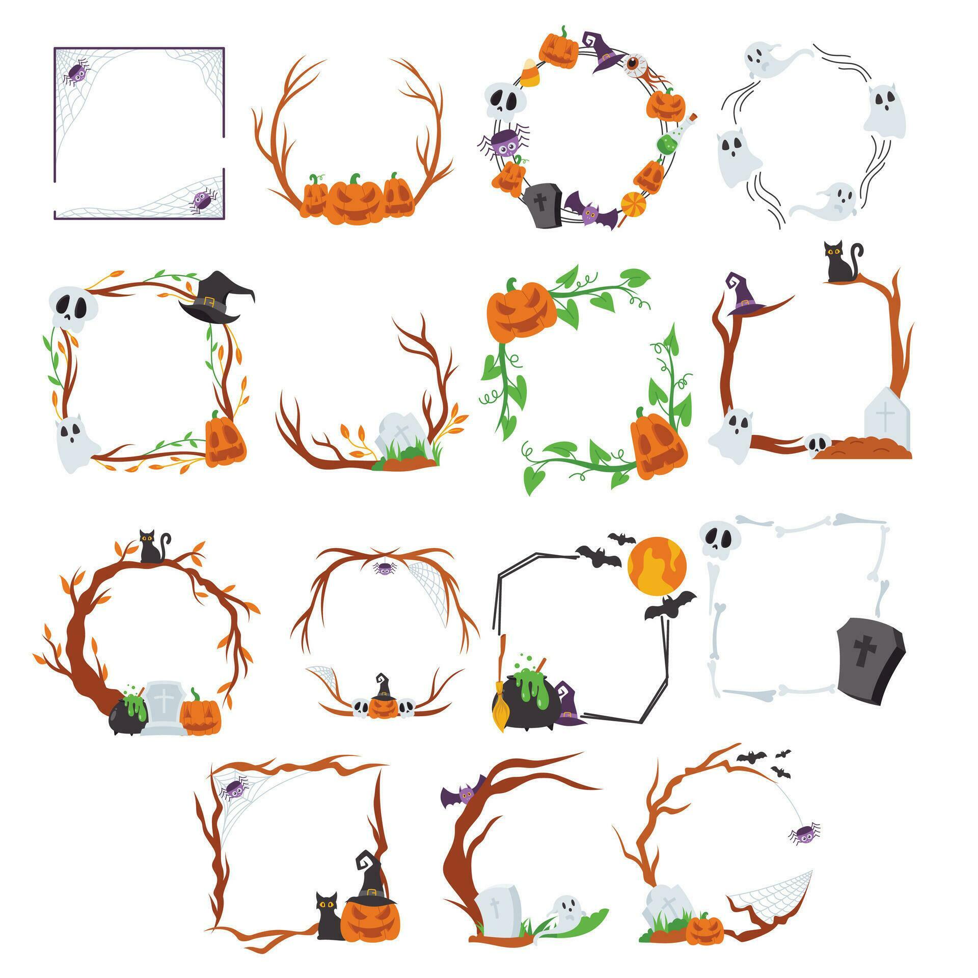Halloween Frame Element. Halloween Border Decoration. Happy Halloween ...