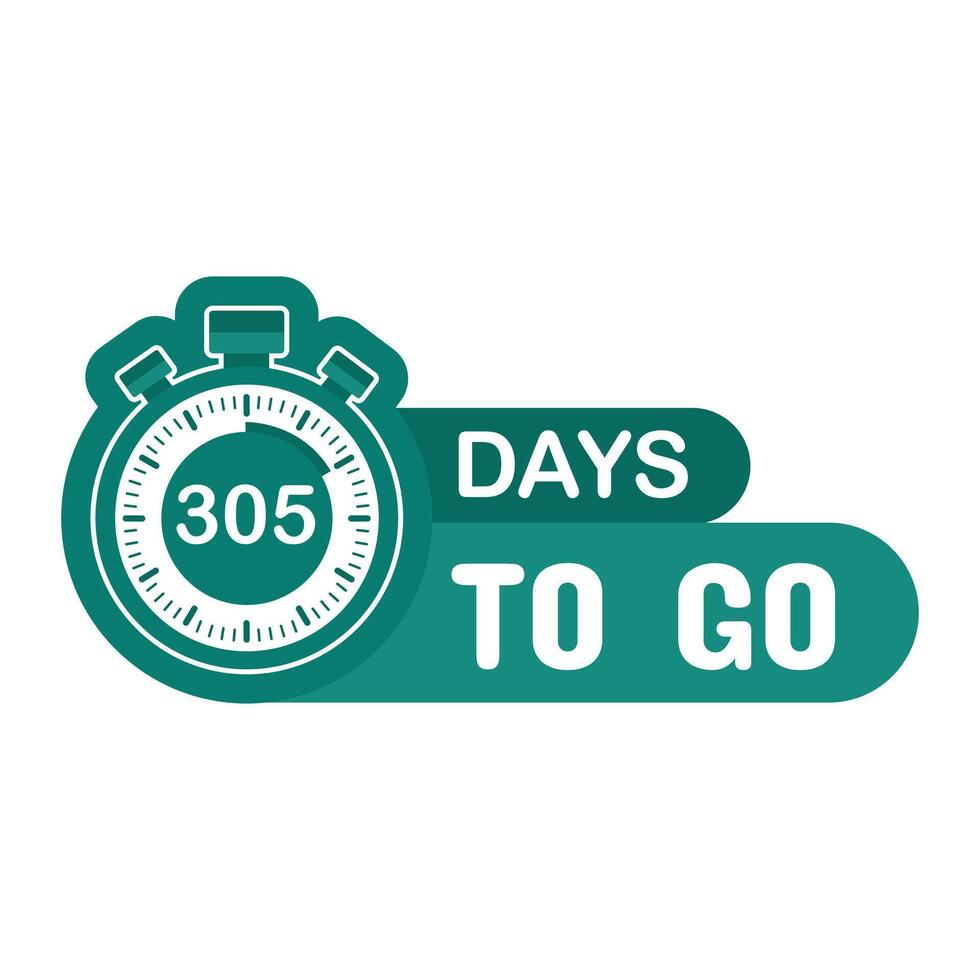 305 Days to go, Countdown timer, Clock icon 24804916 Vector Art at Vecteezy 305 Days to go, Countdown timer, Clock icon 24804916 Vector Art at Vecteezy