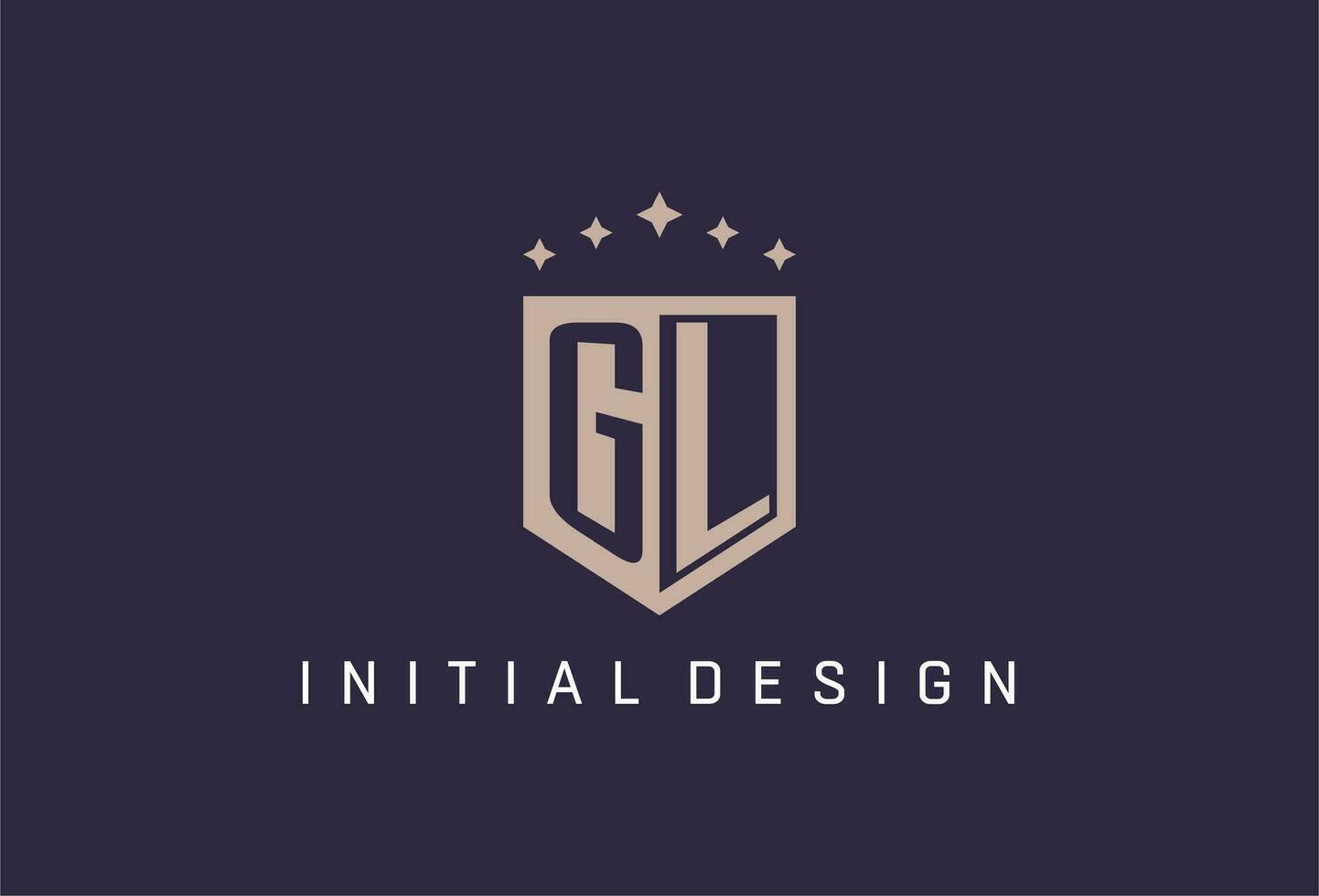GL initial shield logo icon geometric style design 24809039 Vector Art ... GL initial shield logo icon geometric style design 24809039 Vector Art ...