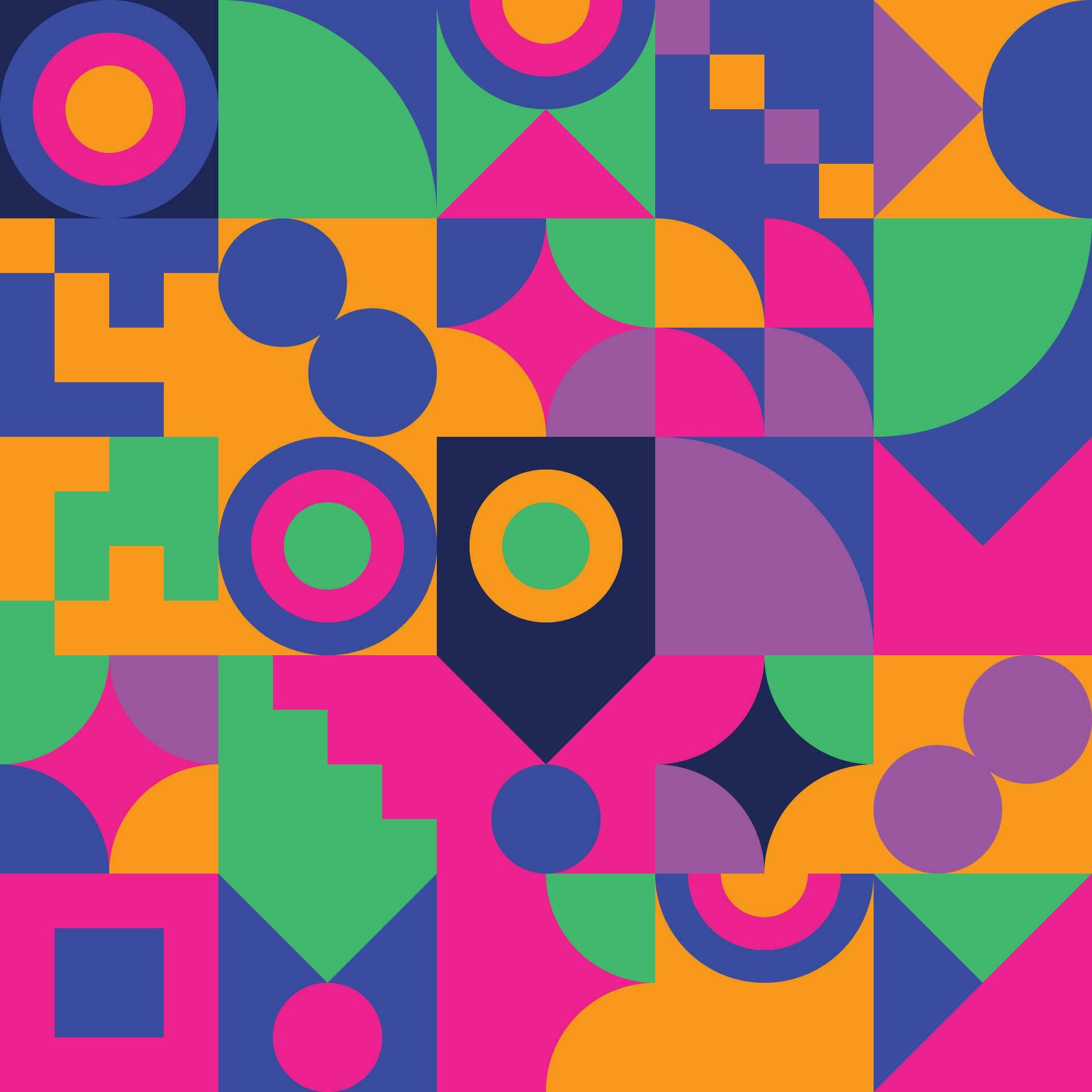 Geometric design element halftone graphic colorful shapes line vector ...