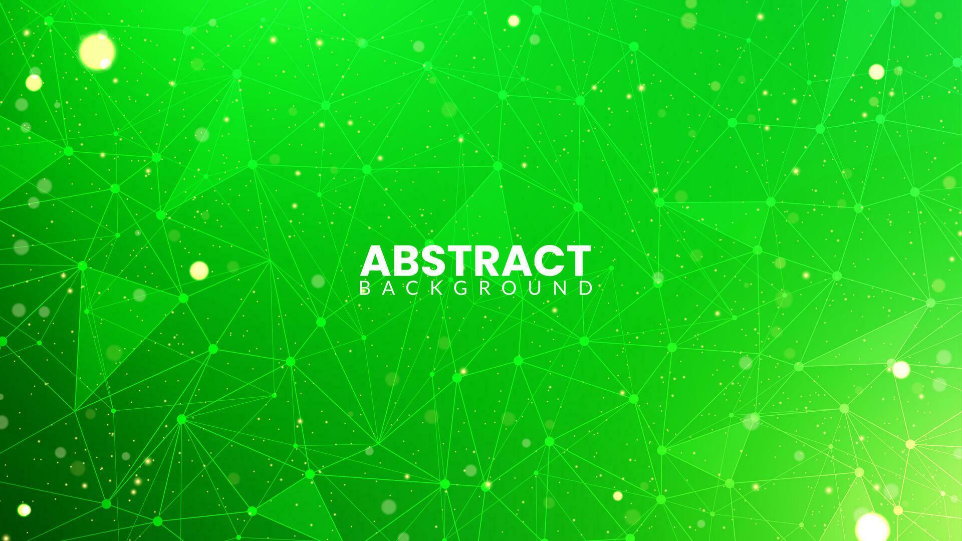 Green Gradient Background With Plexus Lines Network Connection