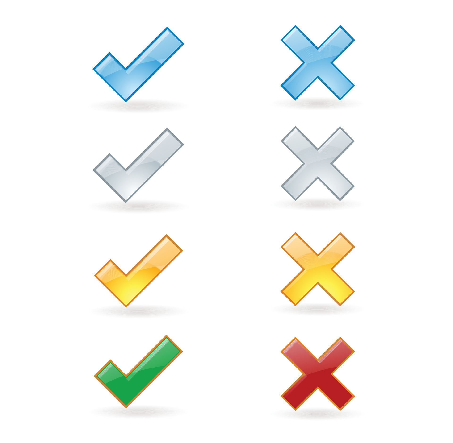 Set Of Right and Wrong Icons 24814123 Vector Art at Vecteezy Set Of Right and Wrong Icons 24814123 Vector Art at Vecteezy