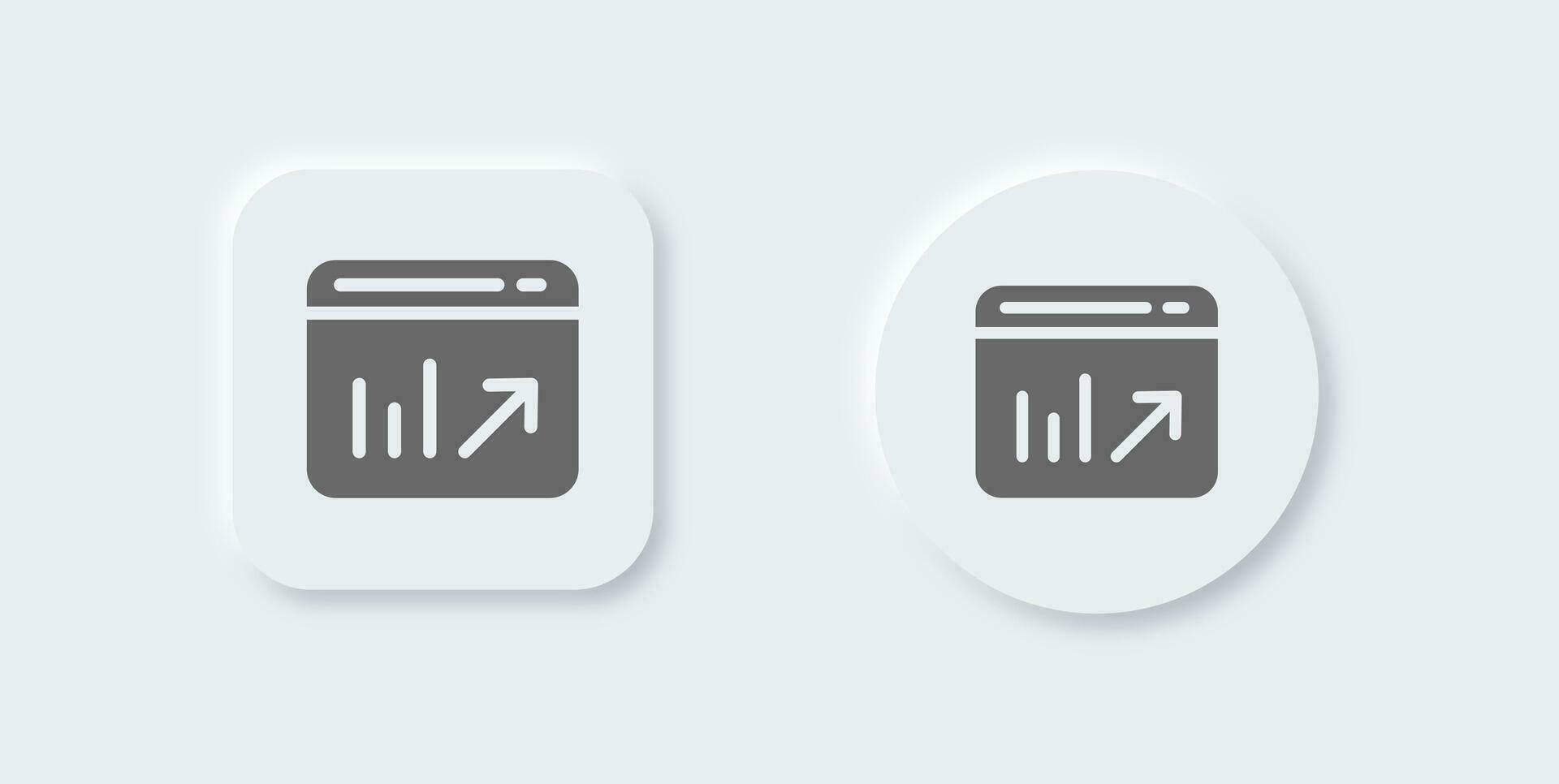 Chart solid icon in neomorphic design style. Statistic signs vector illustration. 24814261 ...