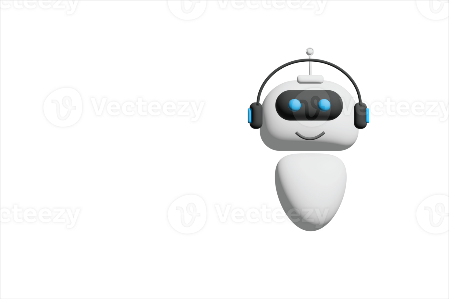 3D robot AI artificial intelligence icon. Chat Bot conversation ...