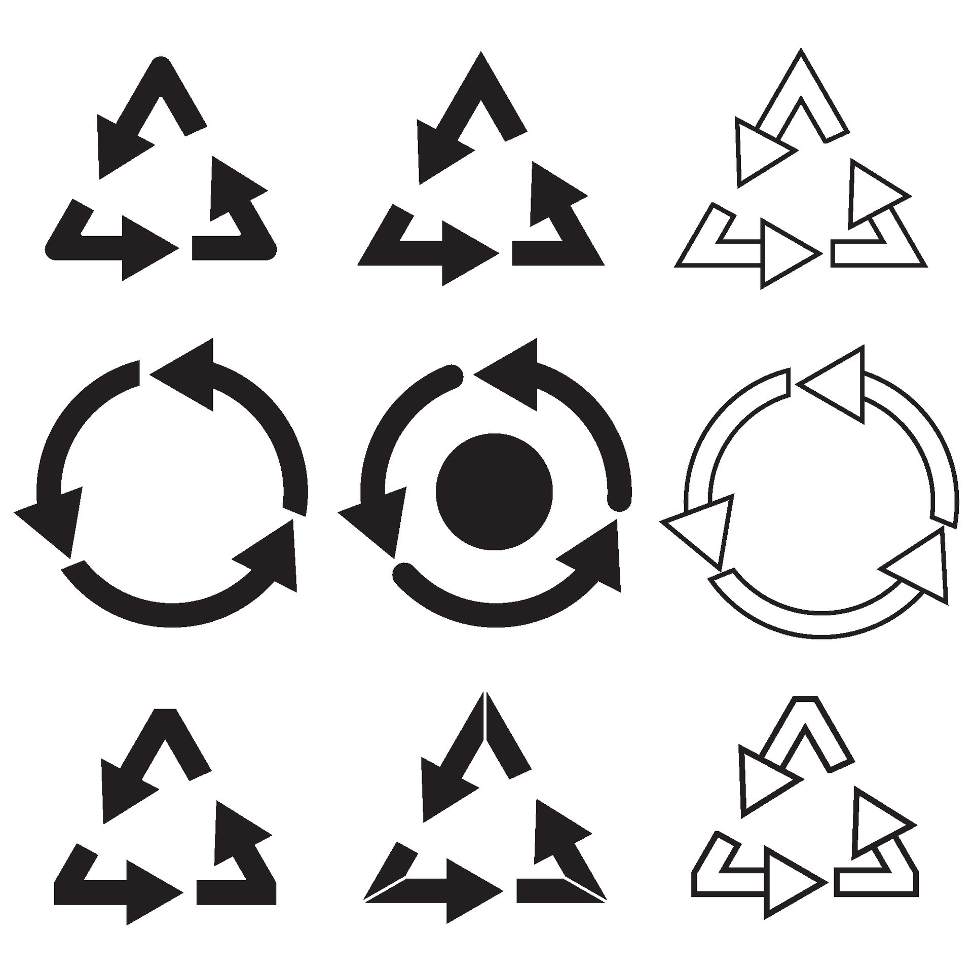 recycle icon vector 24816625 Vector Art at Vecteezy