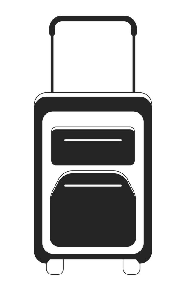 Baggage With Handle Flat Monochrome Isolated Vector Object Luggage