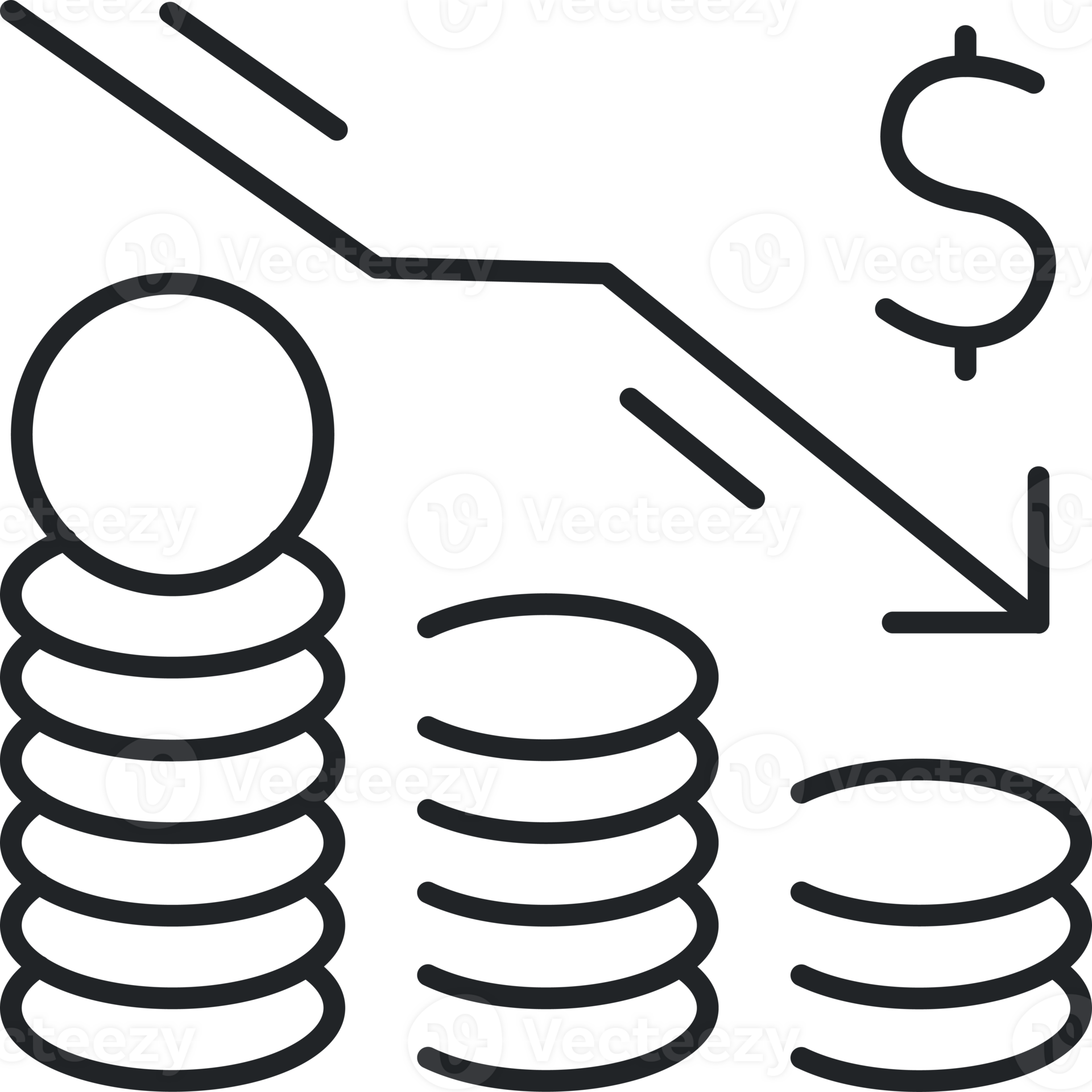 Decrease money icon 24818629 PNG