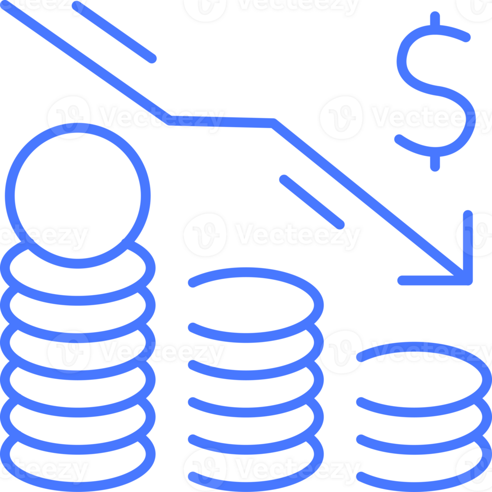 decrease money line icon 24818642 PNG