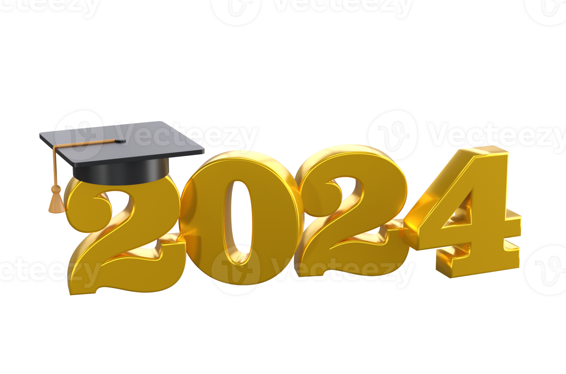 Class Of 2024 3d Icon Congratulation Graduates Design Template With