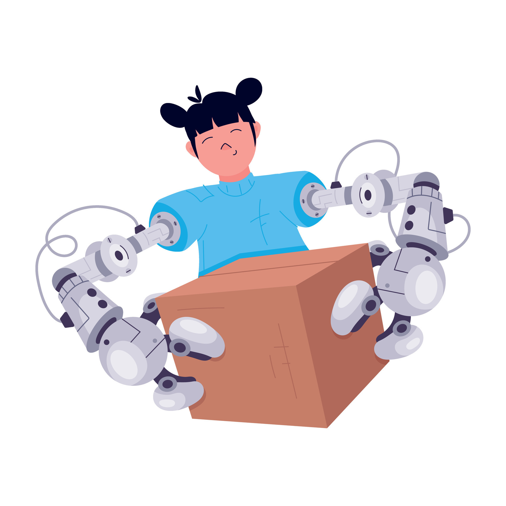 Trendy Robot Delivery 24822138 Vector Art at Vecteezy Trendy Robot Delivery 24822138 Vector Art at Vecteezy