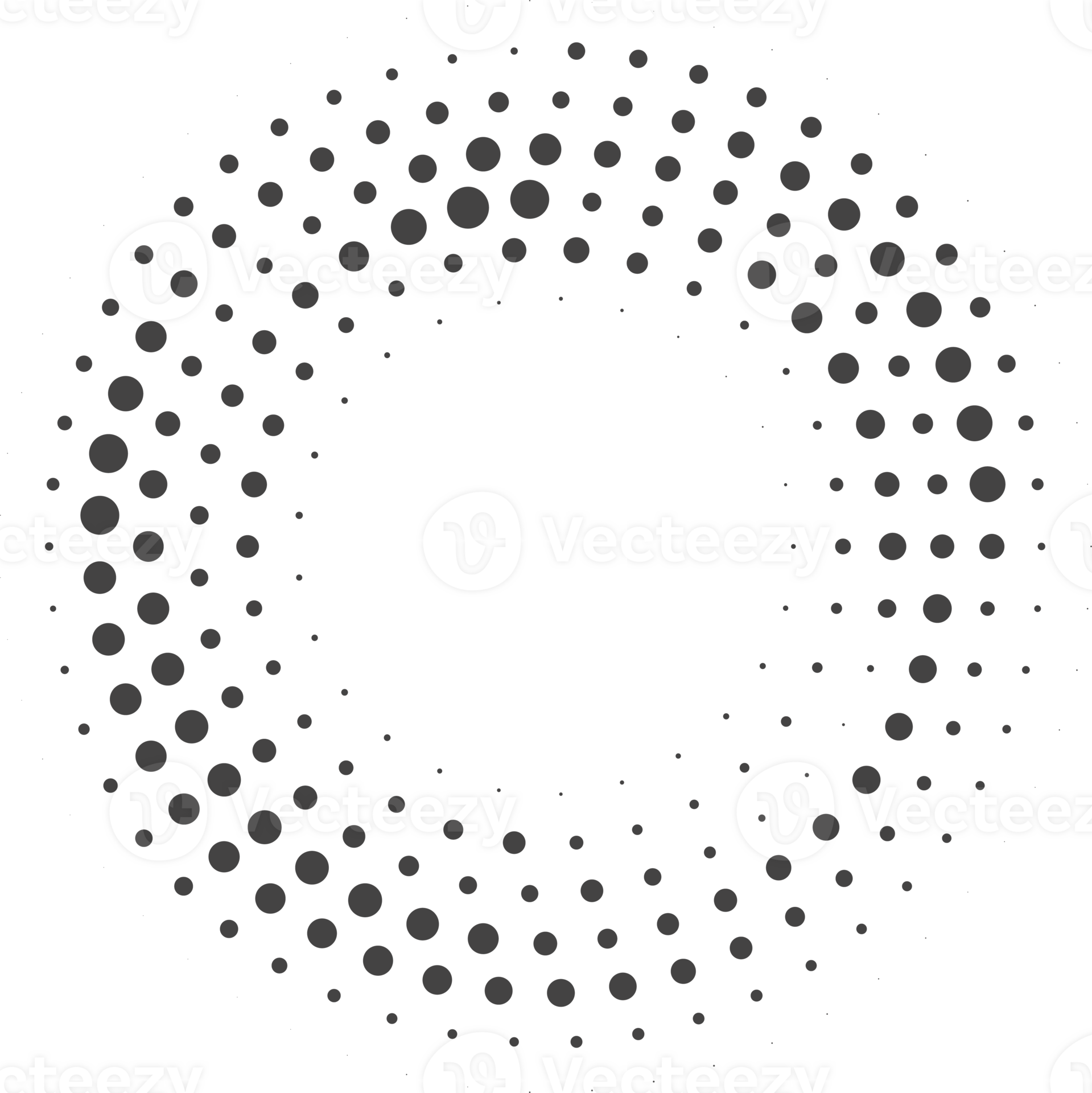 Dotted circle pattern. Abstract halftone round. Frame with random ...