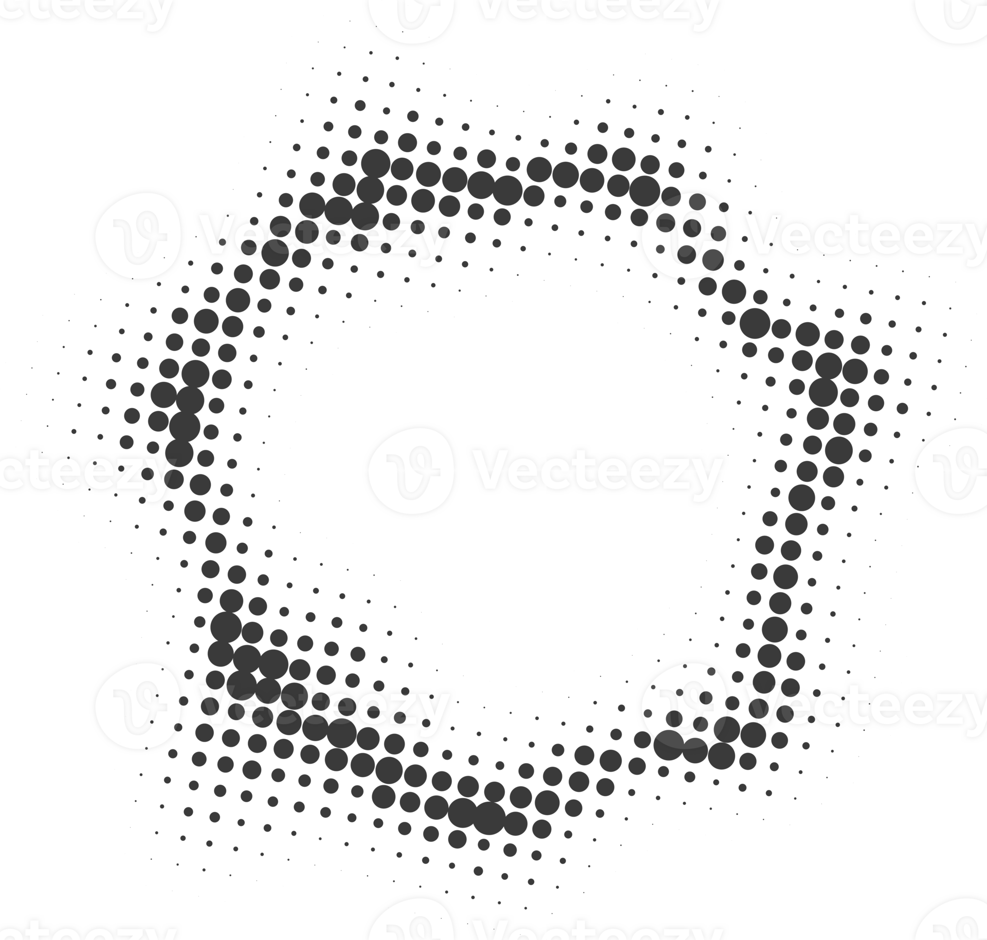 Dotted circle pattern. Abstract halftone round. Frame with random ...