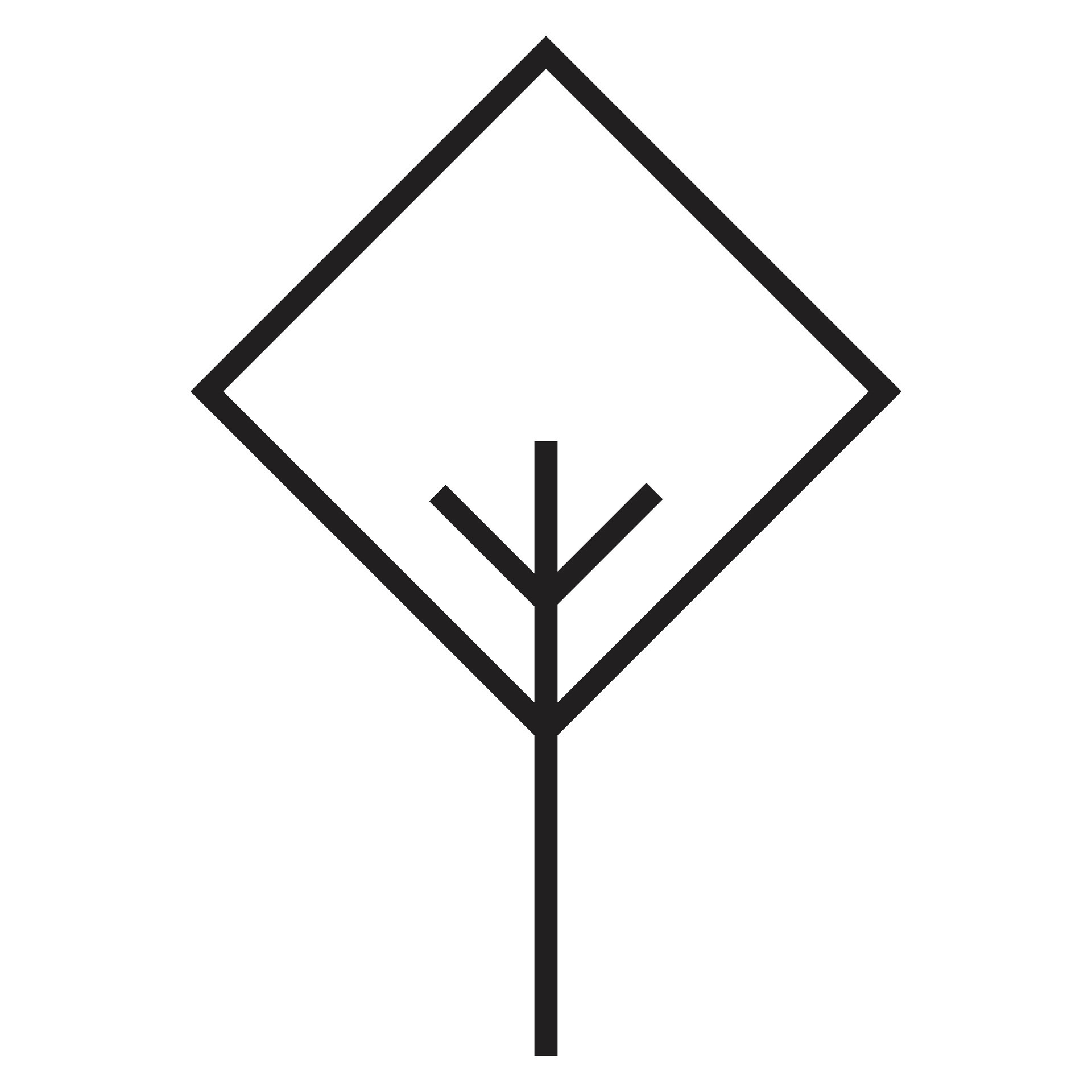 Geometric tree vector icon design. Square tree flat icon. 24825373 ...