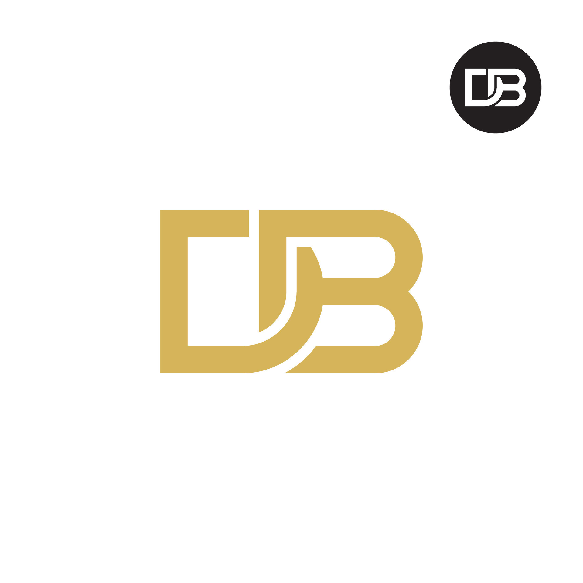 Letter DB Monogram Logo Design 24826041 Vector Art at Vecteezy