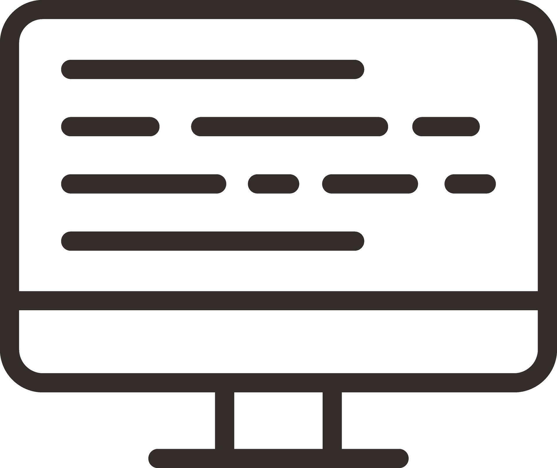 Illustration of lining computer icon in flat style. 24826365 Vector Art ...