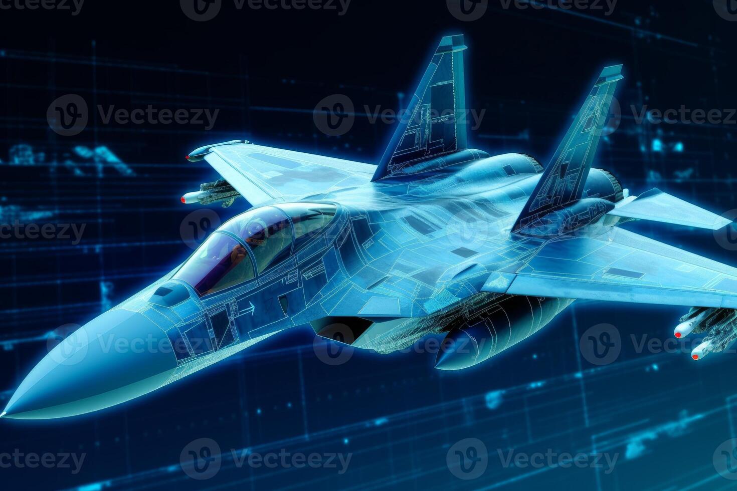 Realistic 3d rendering of an advanced fighter jet in flight. Generative ...