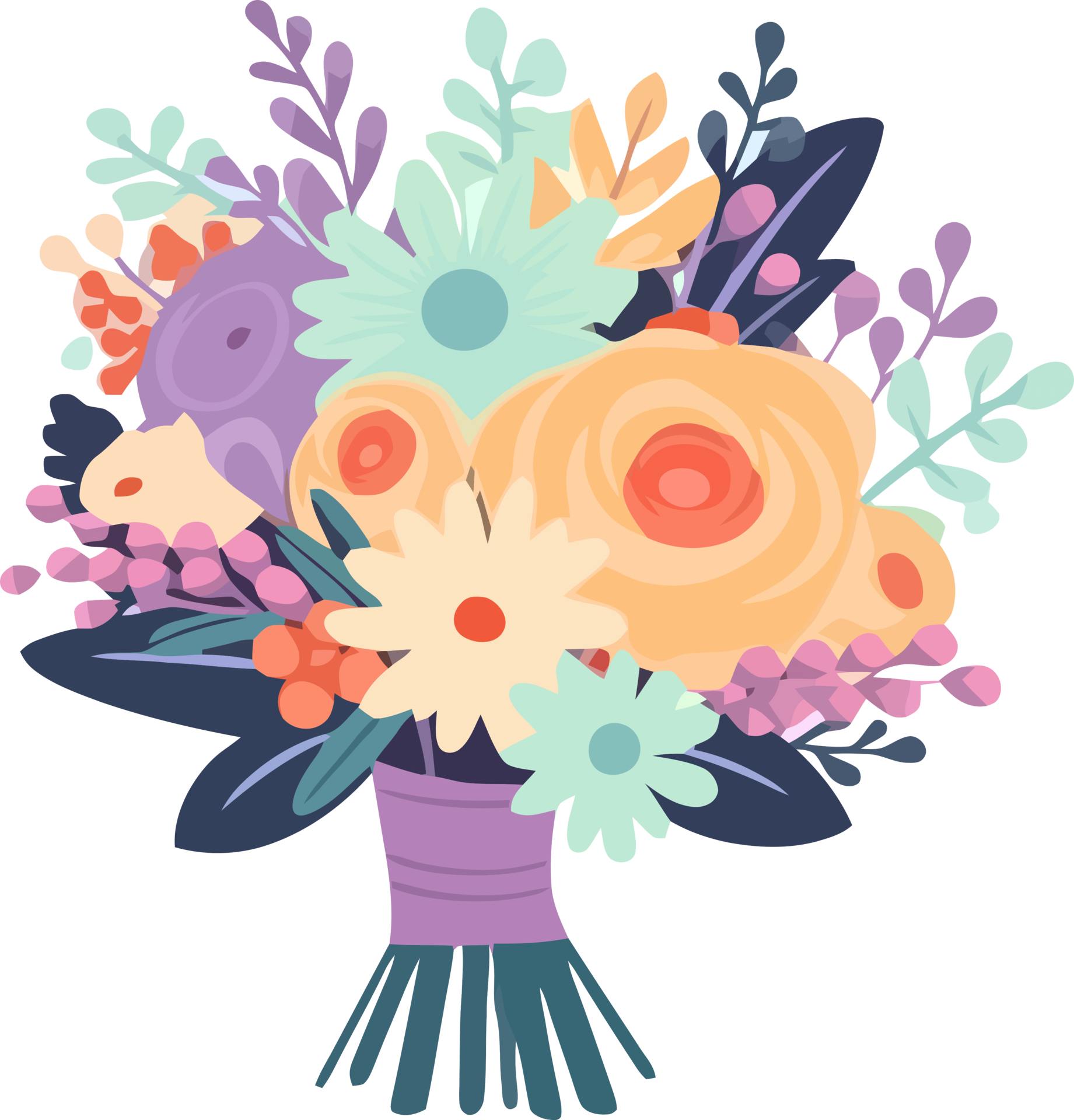 Bouquet Of Pastel Flowers For Wedding Invitation 24842598 PNG bouquet-of-pastel-flowers-for-wedding-invitation-24842598-png