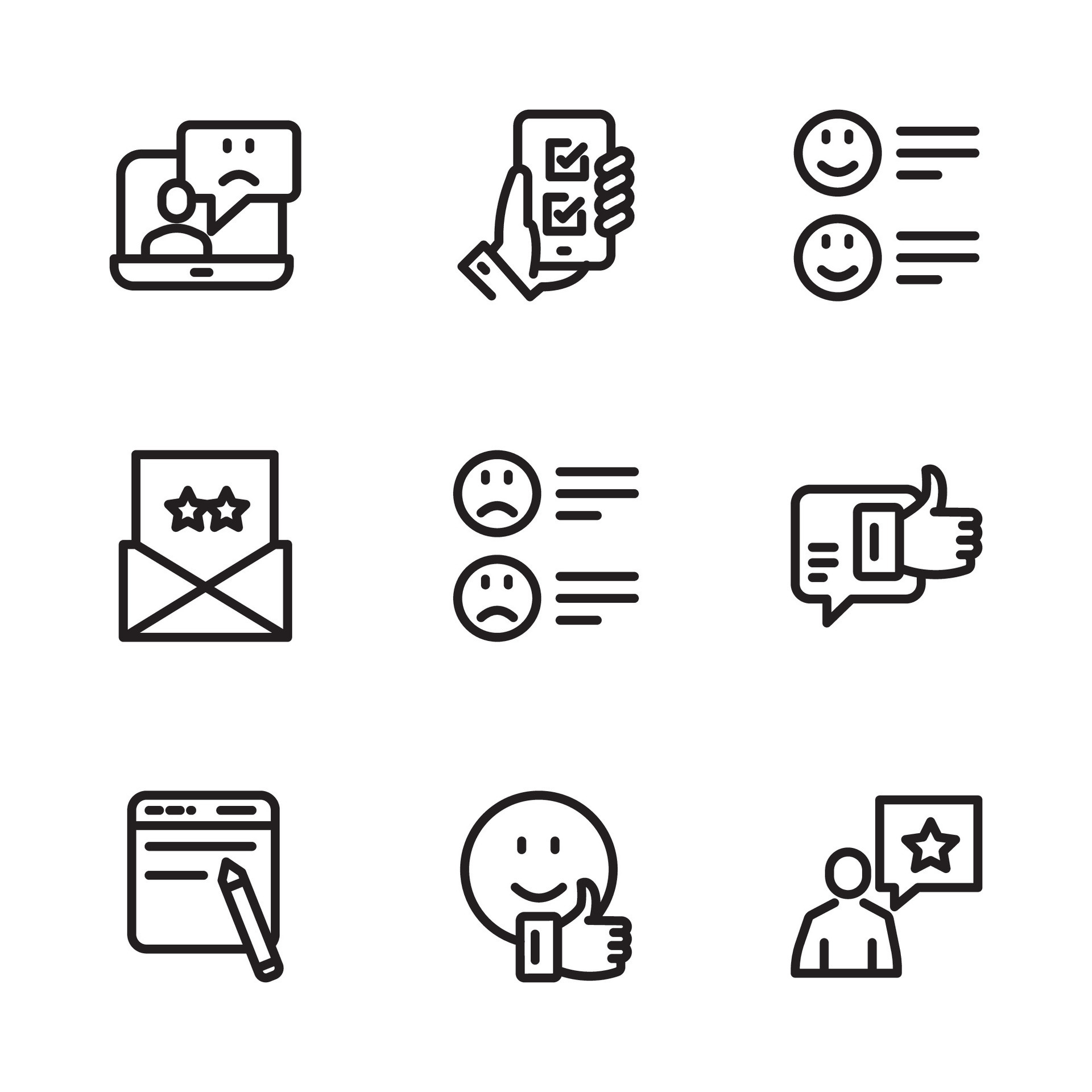 set icon line feedback, rating. vector illustration 24843602 Vector Art ... set icon line feedback, rating. vector illustration 24843602 Vector Art ...