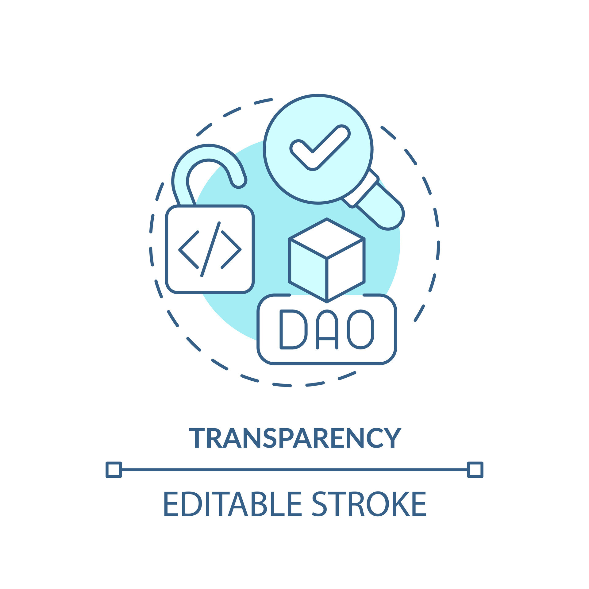 Transparency Turquoise Concept Icon Clarity In System Operation Dao Characteristic Abstract