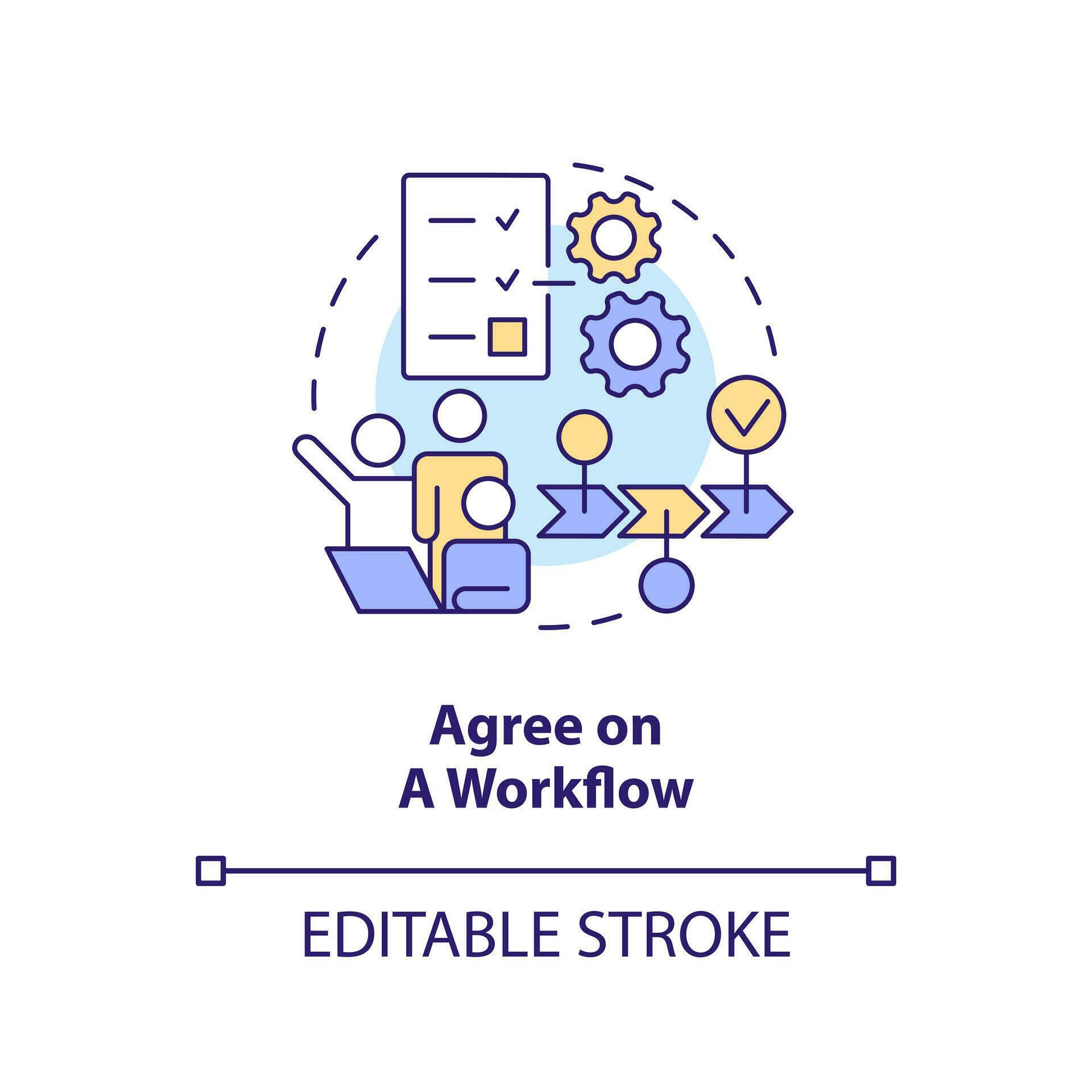 Agree On Workflow Concept Icon Source Code Management Best Practice