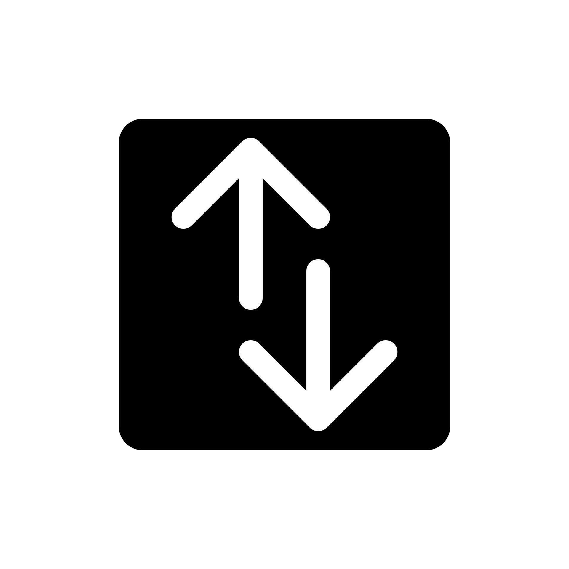 Up and down directions black glyph ui icon. Webpage control instruments. User interface design ...