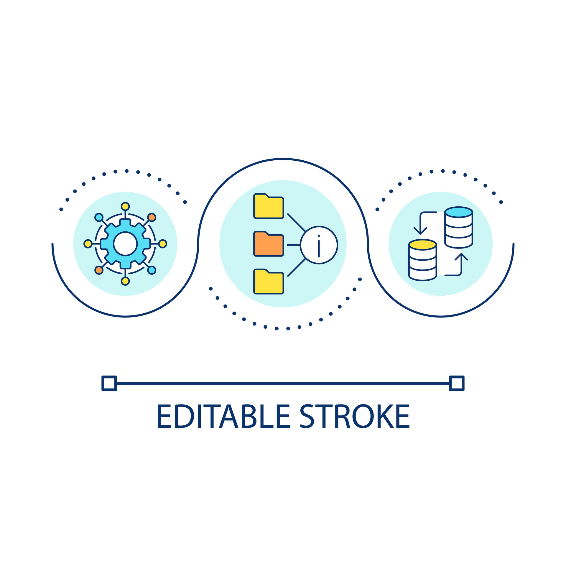 Package manager loop concept icon. Software service. Code module. Data ...