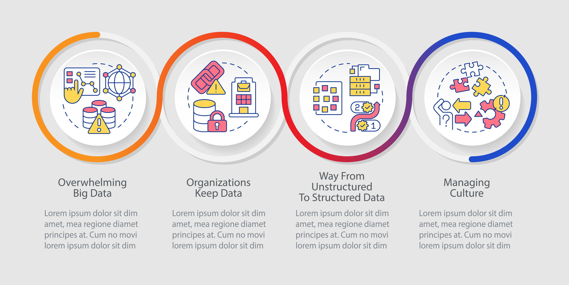 Data management challenges loop infographic template. Information ... Data management challenges loop infographic template. Information ...