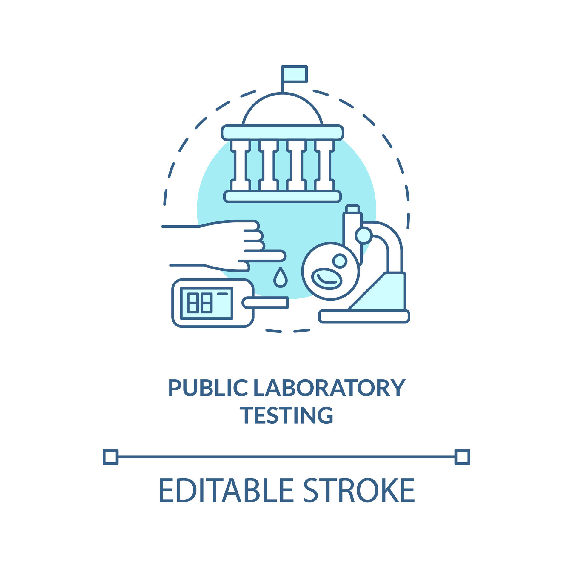 Laboratory Testing Turquoise Concept Icon Diagnostics Public Health Preparedness Abstract Idea