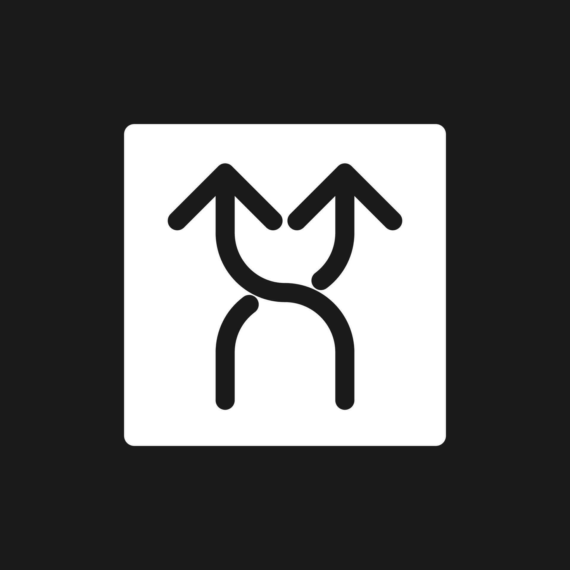 Highway intersection ahead arrows dark mode glyph ui icon. Road sign ... Highway intersection ahead arrows dark mode glyph ui icon. Road sign ...